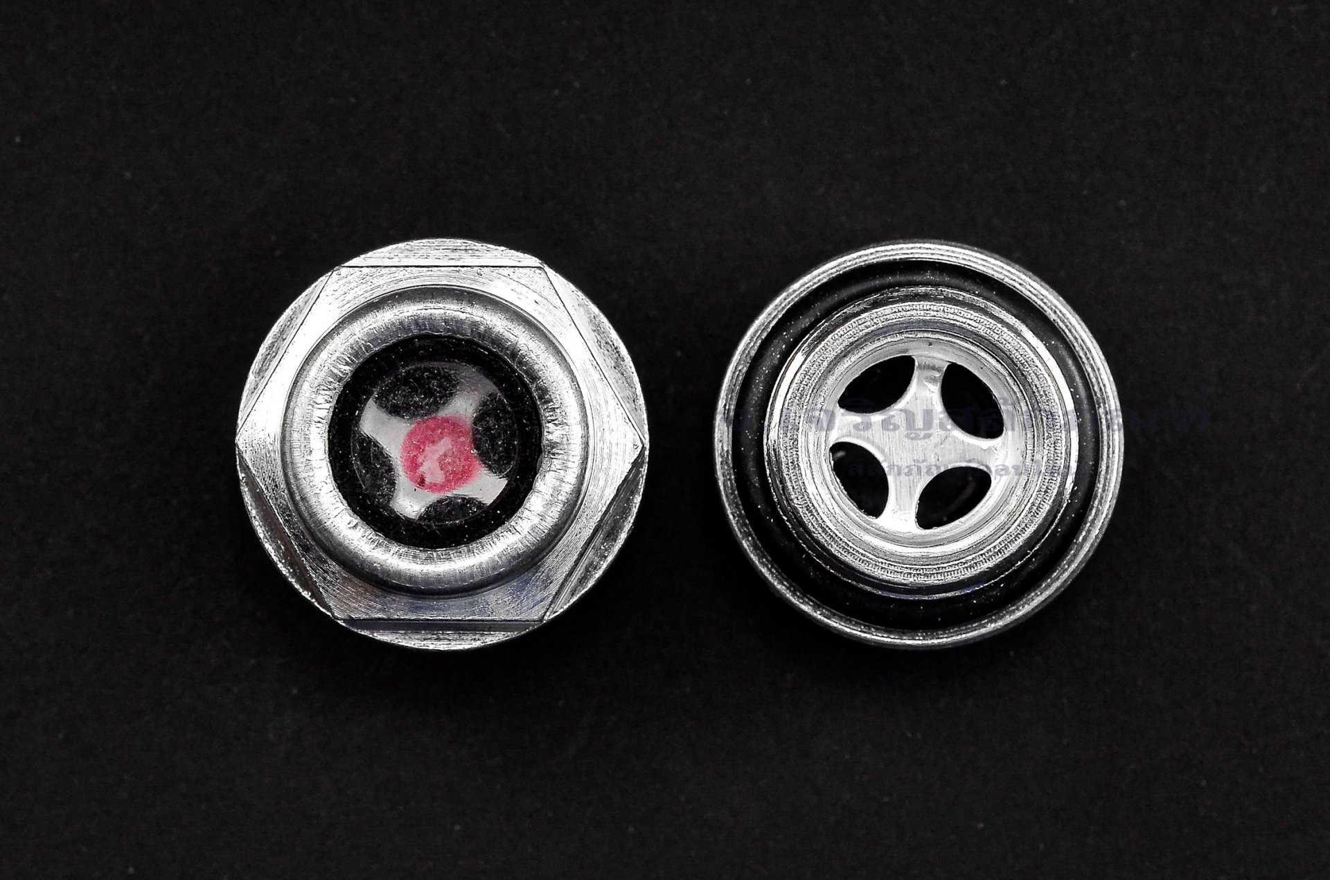 ข้อต่อดูน้ำมัน-ตาแมวดูน้ำมัน (Oil Level Sight Fitting) 1/2" เกลียว 14 ...