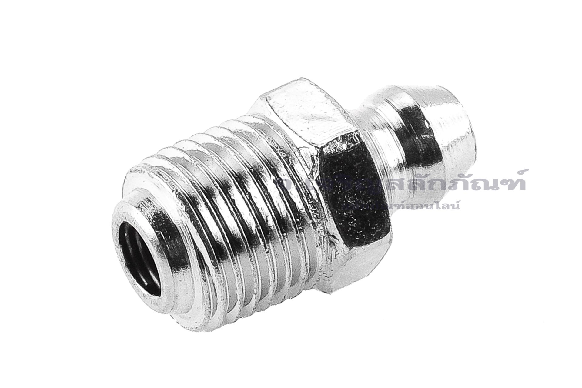 หัวอัดจารบีเหล็กชุบนิกเกิลแบบตรง ขนาด 1/8" เกลียว 28 (BSPT)