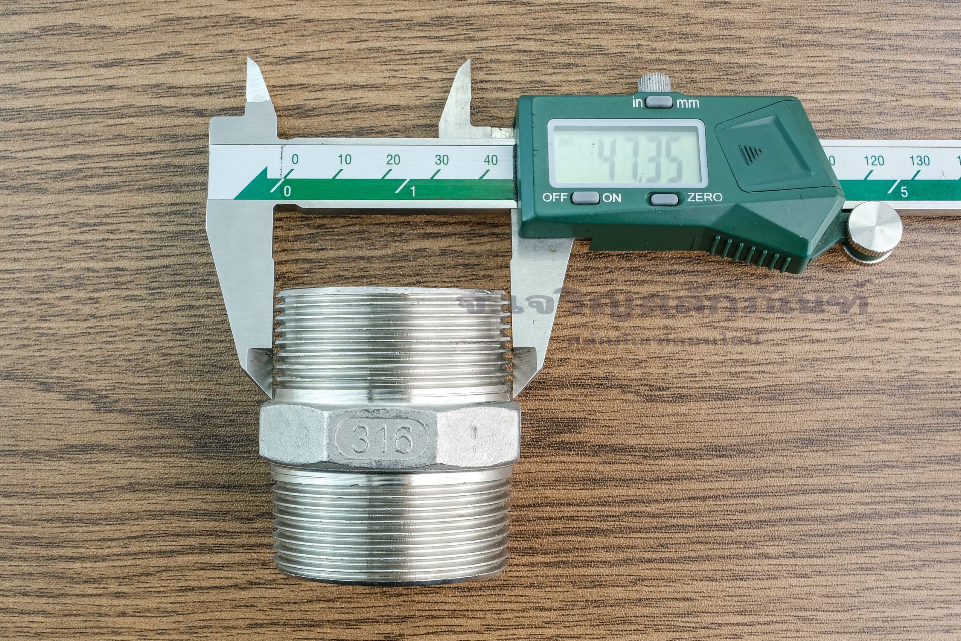 ข้อต่อตรงนิปเปิ้ลสแตนเลสเกรด 316 (เกลียวนอก x เกลียวนอก) ขนาด 1.1/2" x ...