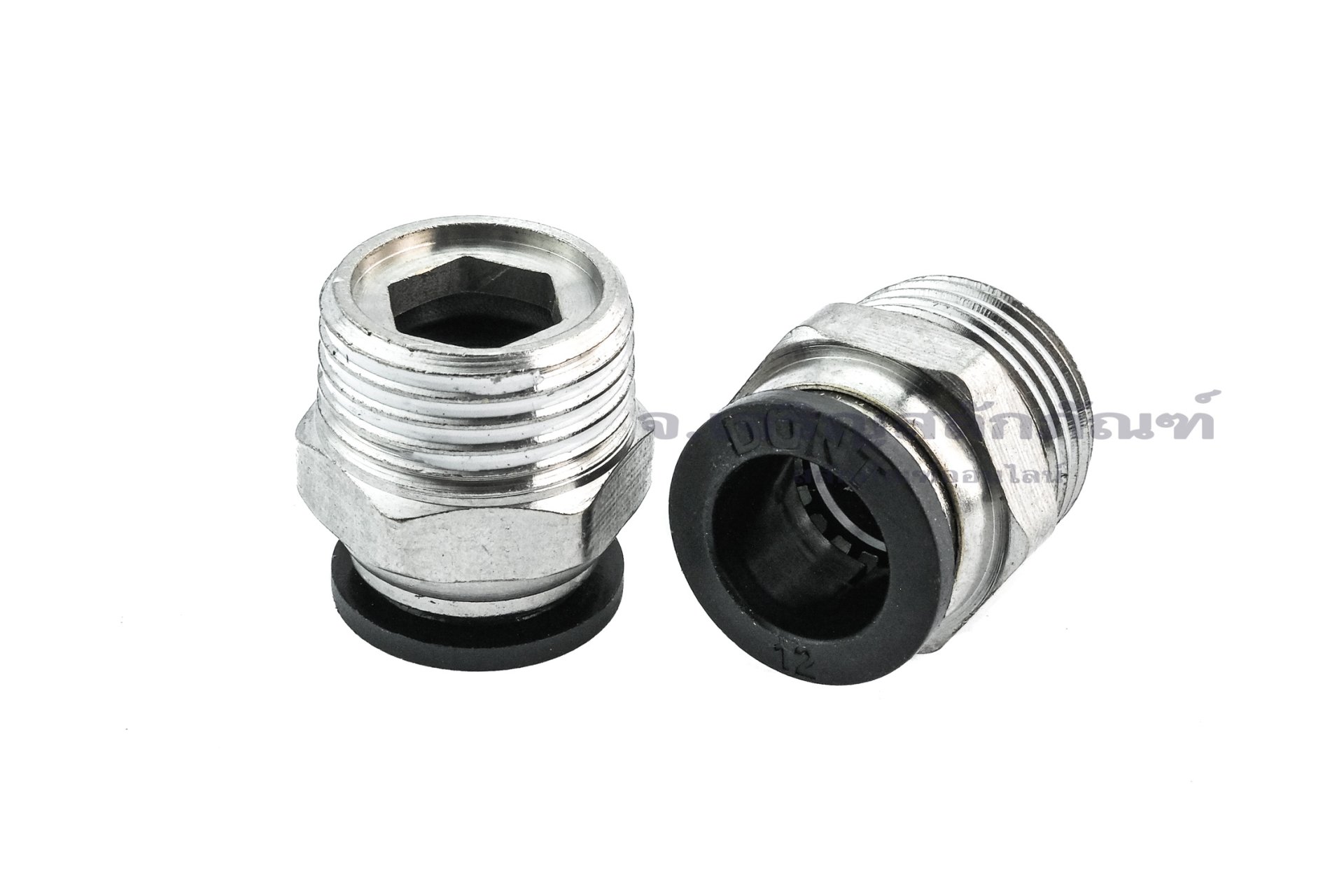 ข้อต่อลมเกลียวแป๊ป (เกลียวนอก x เสียบสาย) ขนาด 1/2" x 12 mm - jspstore