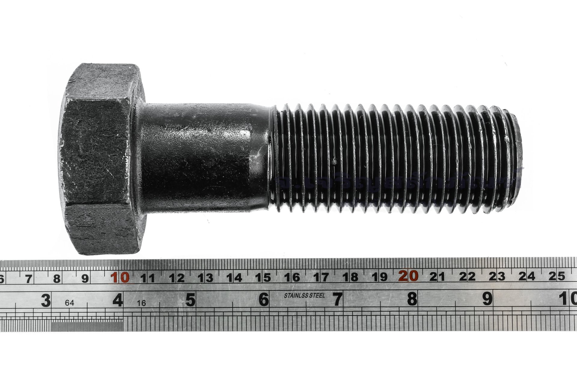 น็อตเหลี่ยมดำแข็ง M36x4.0x120 เกรด 10.9 แข็งพิเศษ เกลียวไม่ตลอด