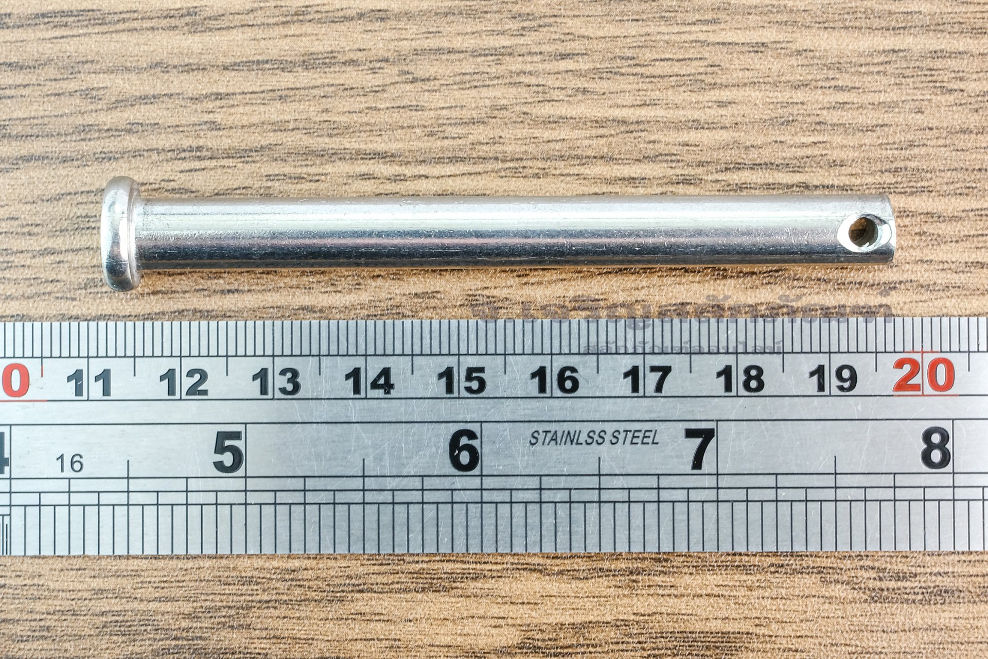 สลักหัวแบนกลม-ปิ๊นหัวแบนสแตนเลส (Stainless Steel Clevis Pin) ขนาด 8x80 ...