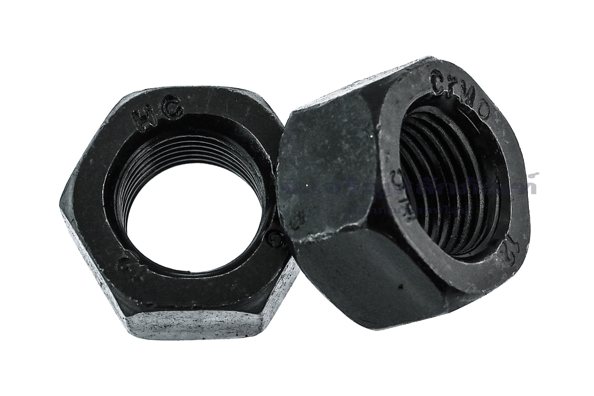 หัวน็อตดำ Hex Nut M16x1.5 (หัวน็อตเบอร์ 24) เกรด 12.9