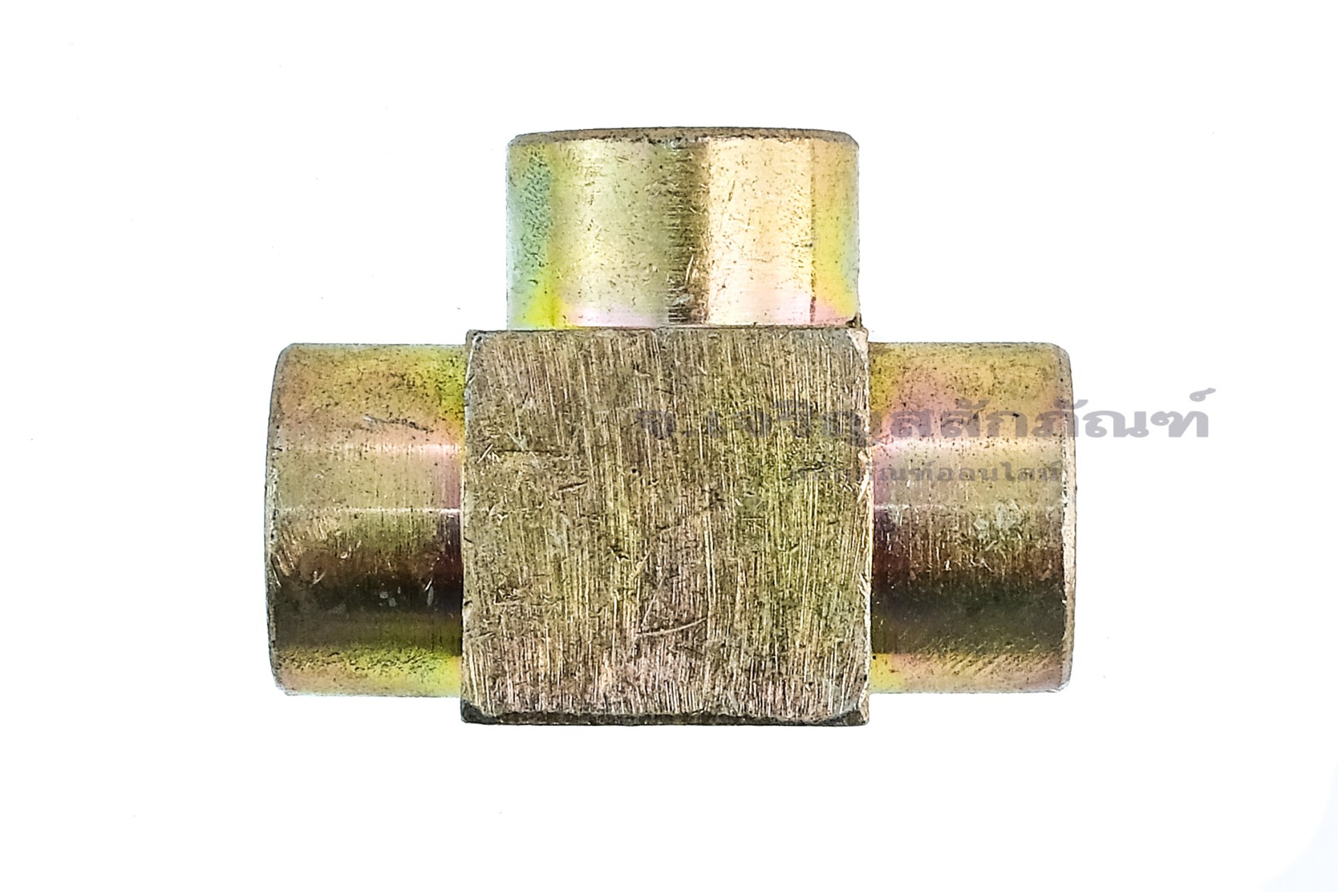 ข้อต่อสามทางเหล็กชุบ (เกลียวใน x เกลียวใน) ขนาด 3/8" เหล็กหนา งานไฮดรอ ...