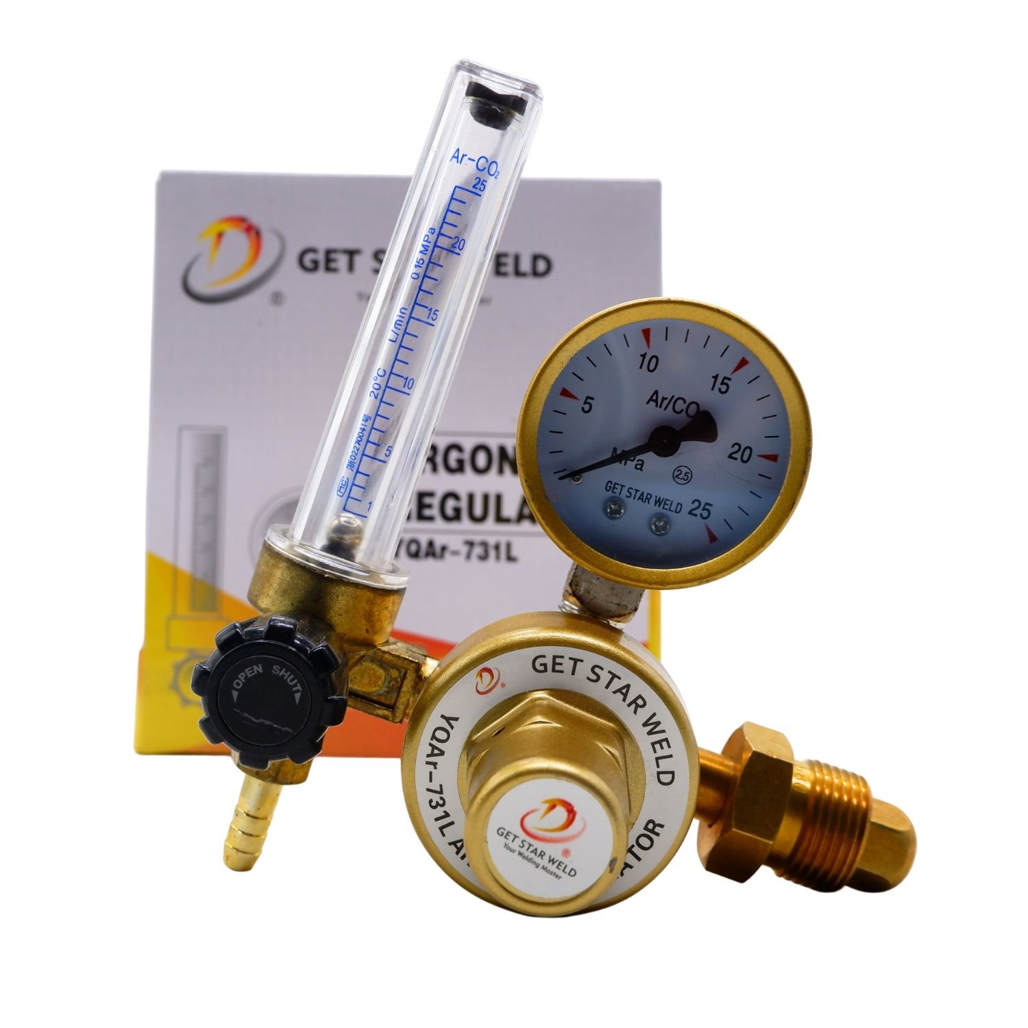 เกจ์วัดแรงดันสำหรับอาร์กอน Get Star Weld YQAr-731L - wongtools