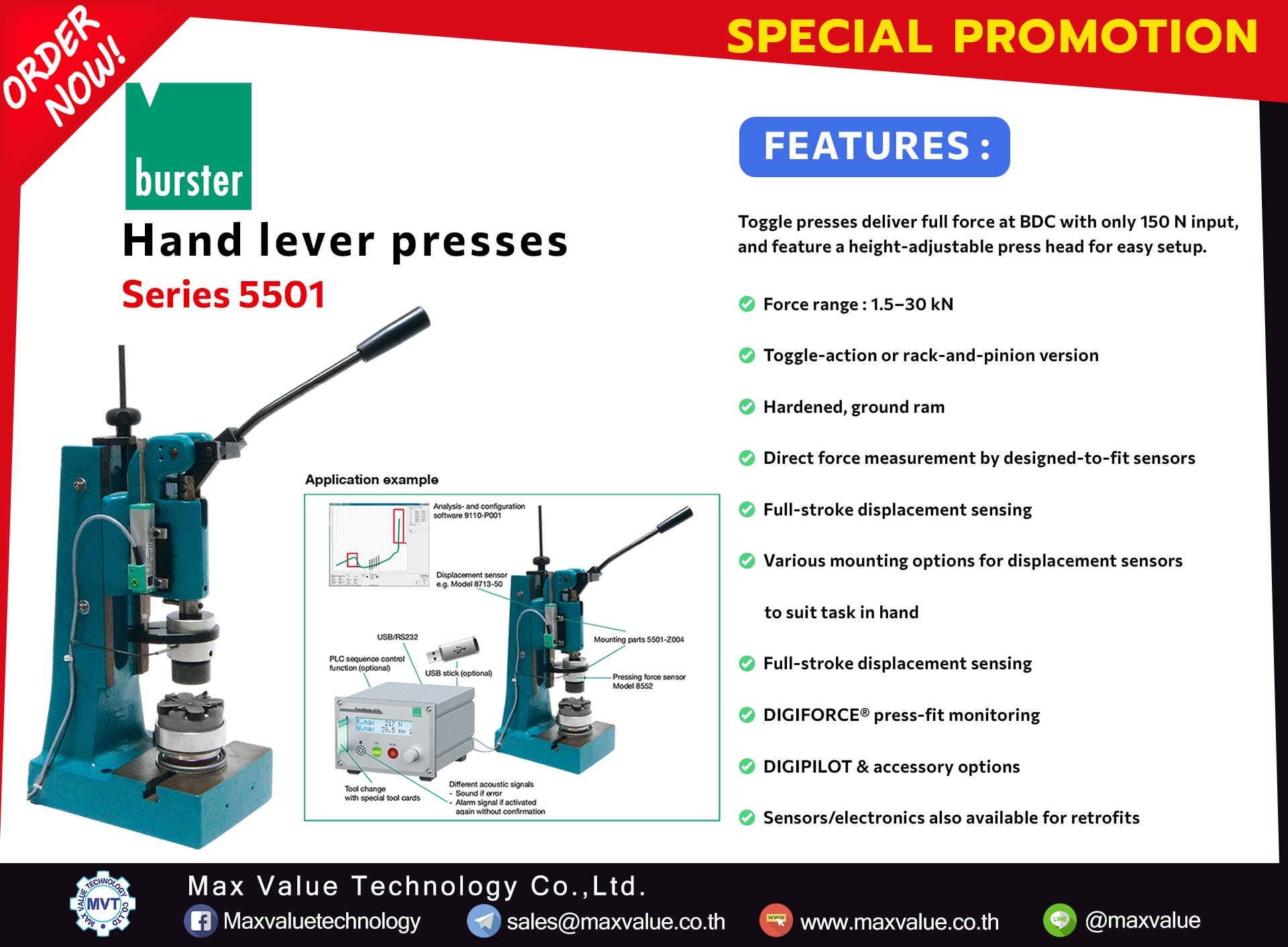 Hand lever presses Series 5501