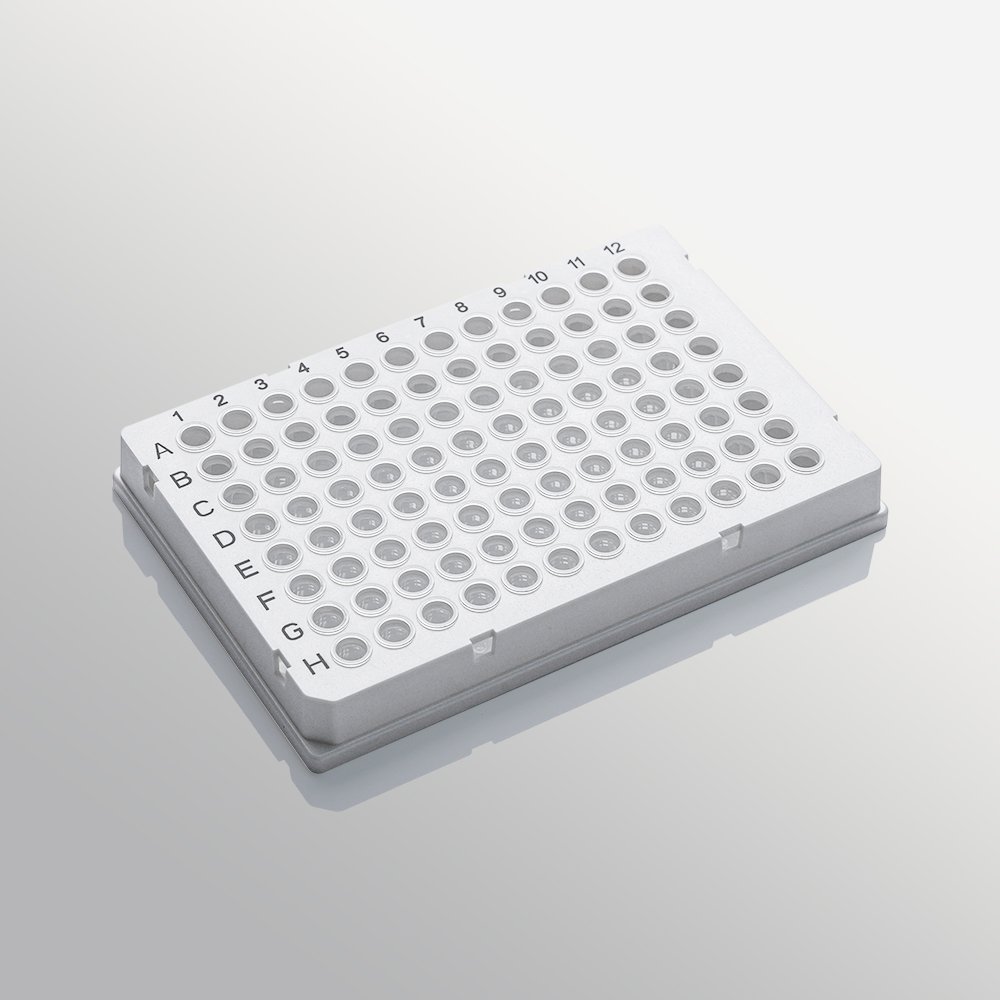 0.1mL 96 well PCR plate, full skirt, white plate, clear tube - smartscience