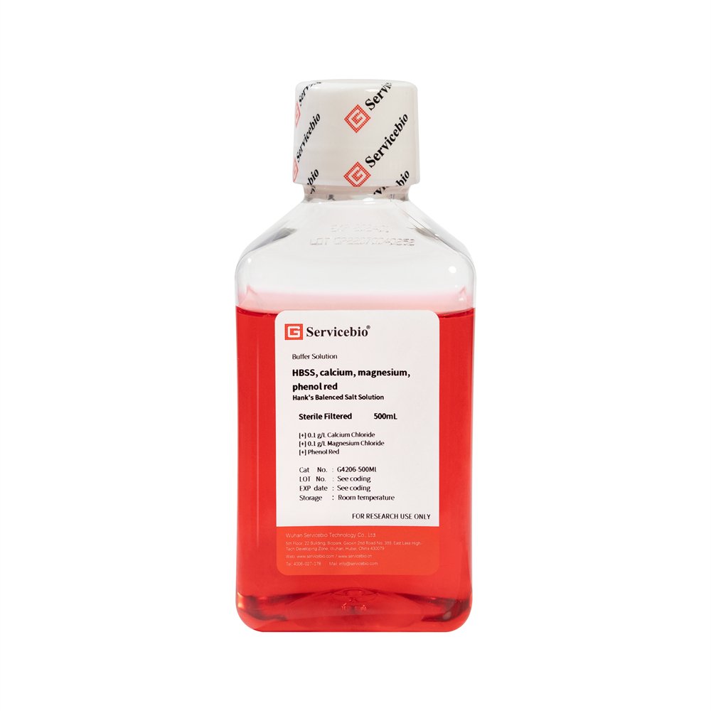 HBSS buffer (with Calcium & Magnesium, with Phenol Red), 500 mL