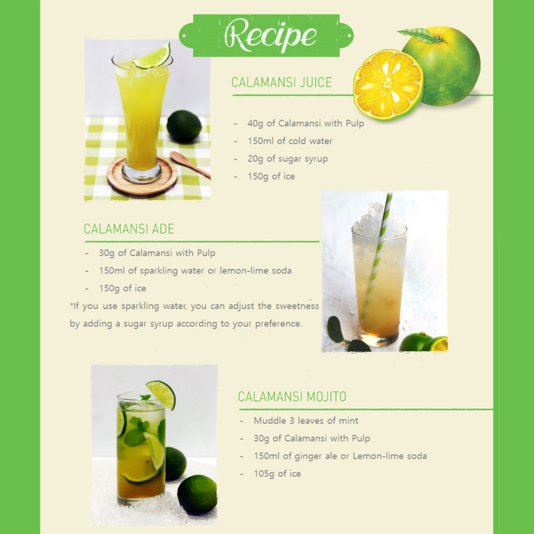 Concentrate Calamansi with PULP คาลามันซี น้ำส้มจี๊ดเข้มข้น ผสมเนื้อส้ม ...