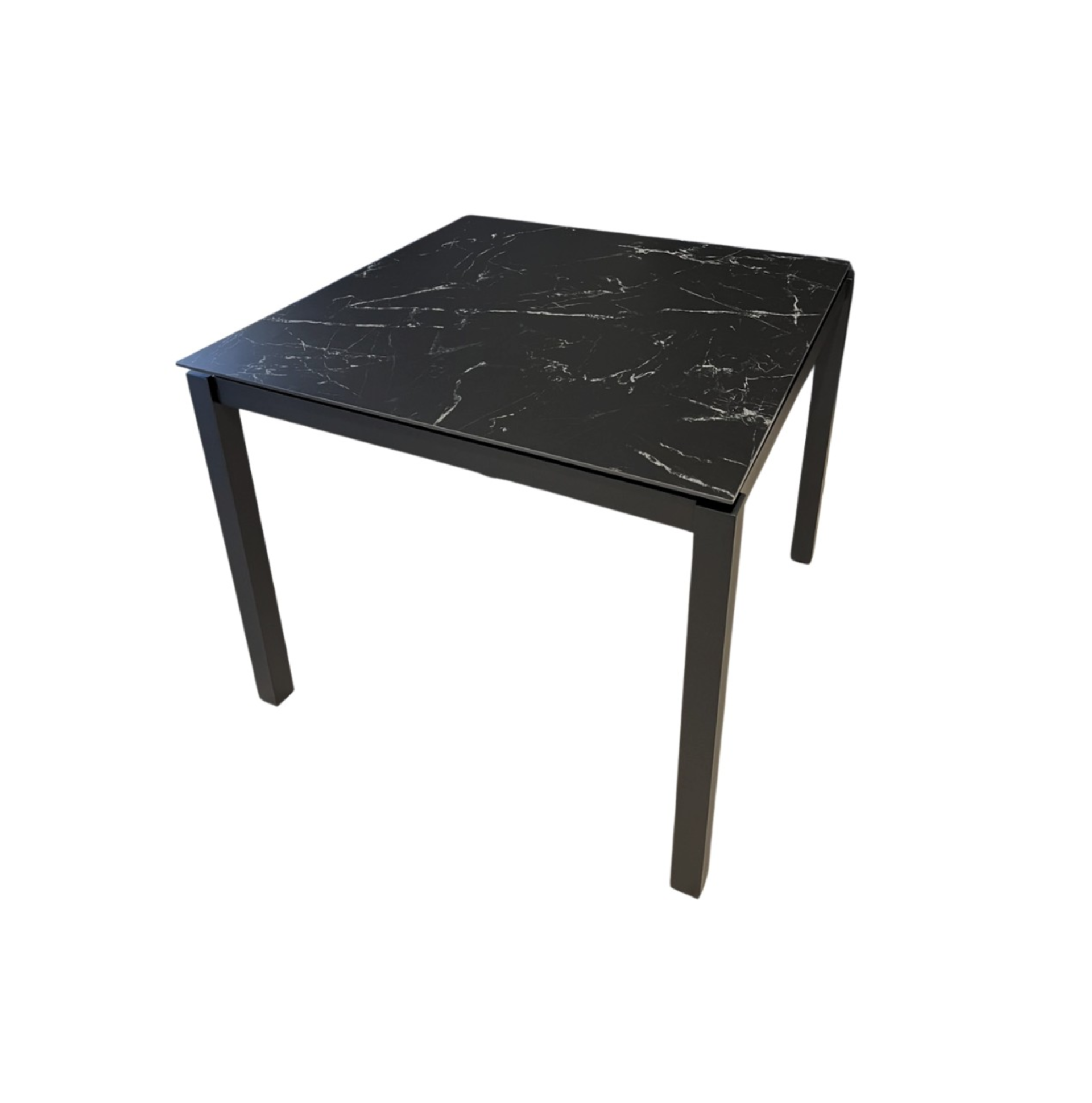 JUMA DINING TABLE 90 x 90 - BLACK MARBLE - M S Natural Design