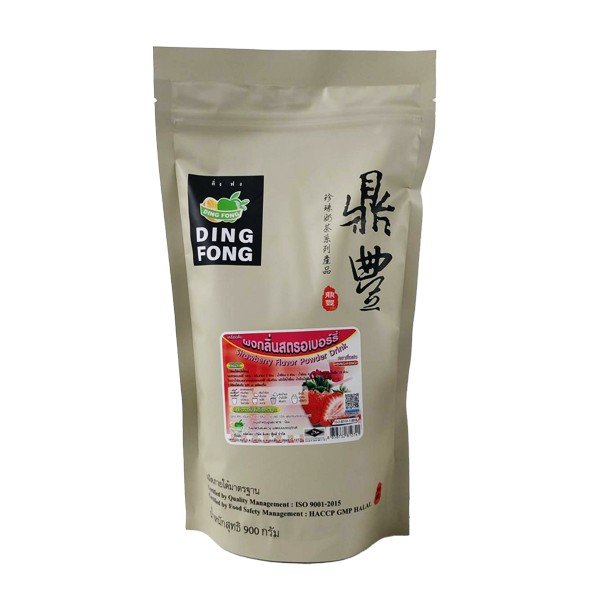ผงกลิ่น สตรอเบอรี่ ตราติ่งฟง 900 กรัม Ting Fong Strawberry Powder 900g ...