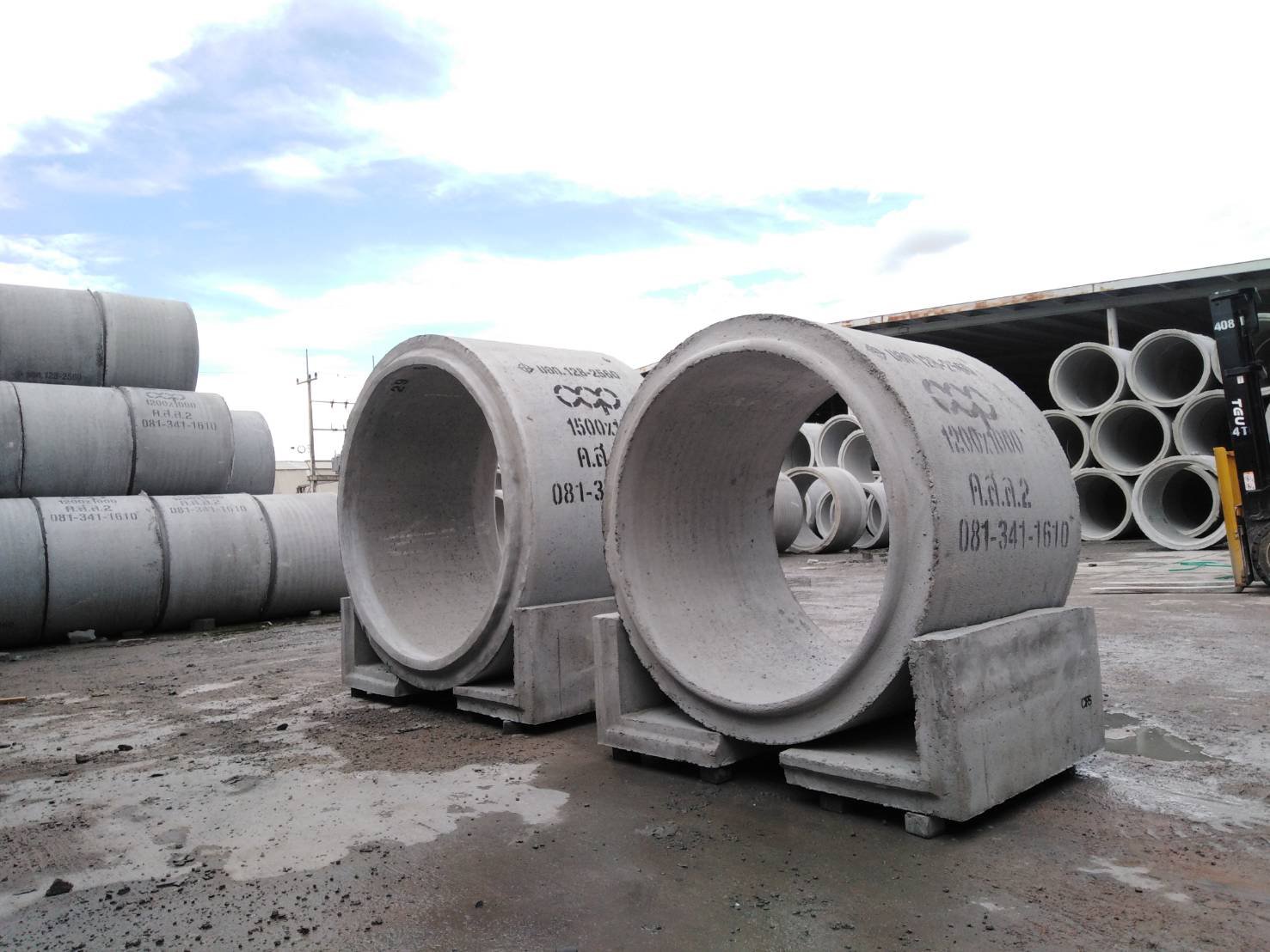 หมอนรองท่อสำเร็จรูป CCP ,Concrete Pipe Supportors , Concrete pipe ...
