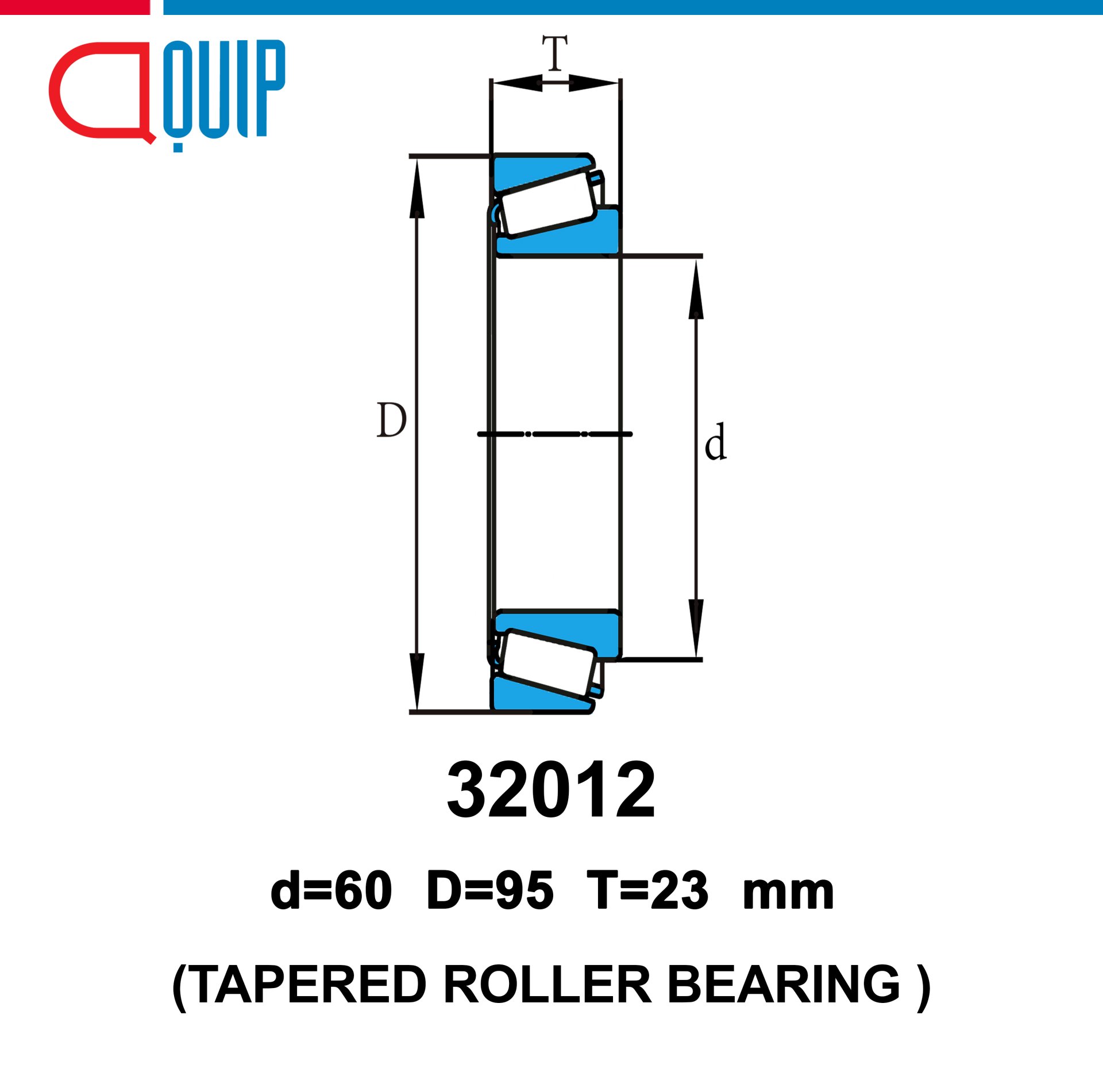 32012 UBC TAPERED ROLLER BEARINGS ขนาด 60x95x23 mm. - aquipthai