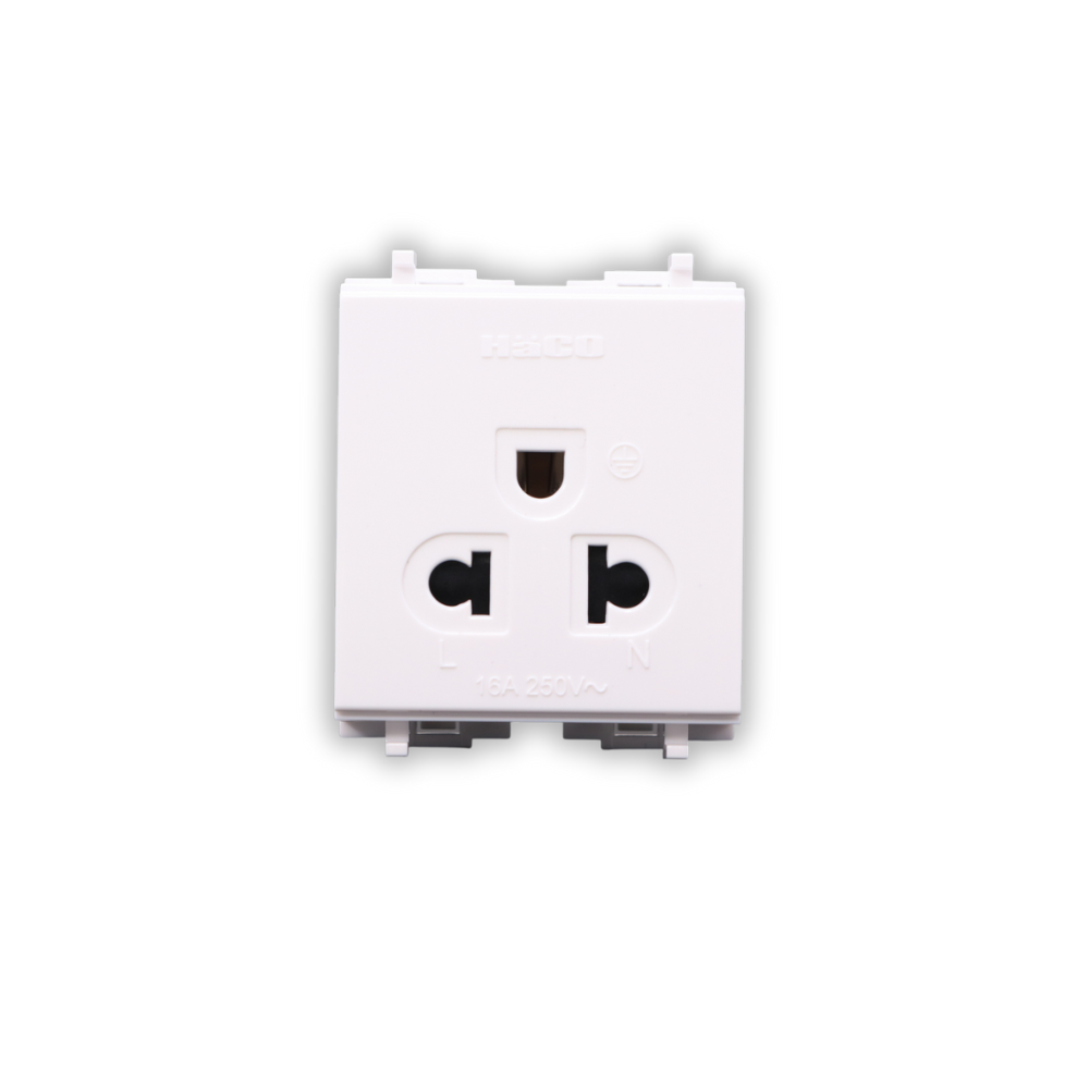 Single 3 Pin Euro-American Socket