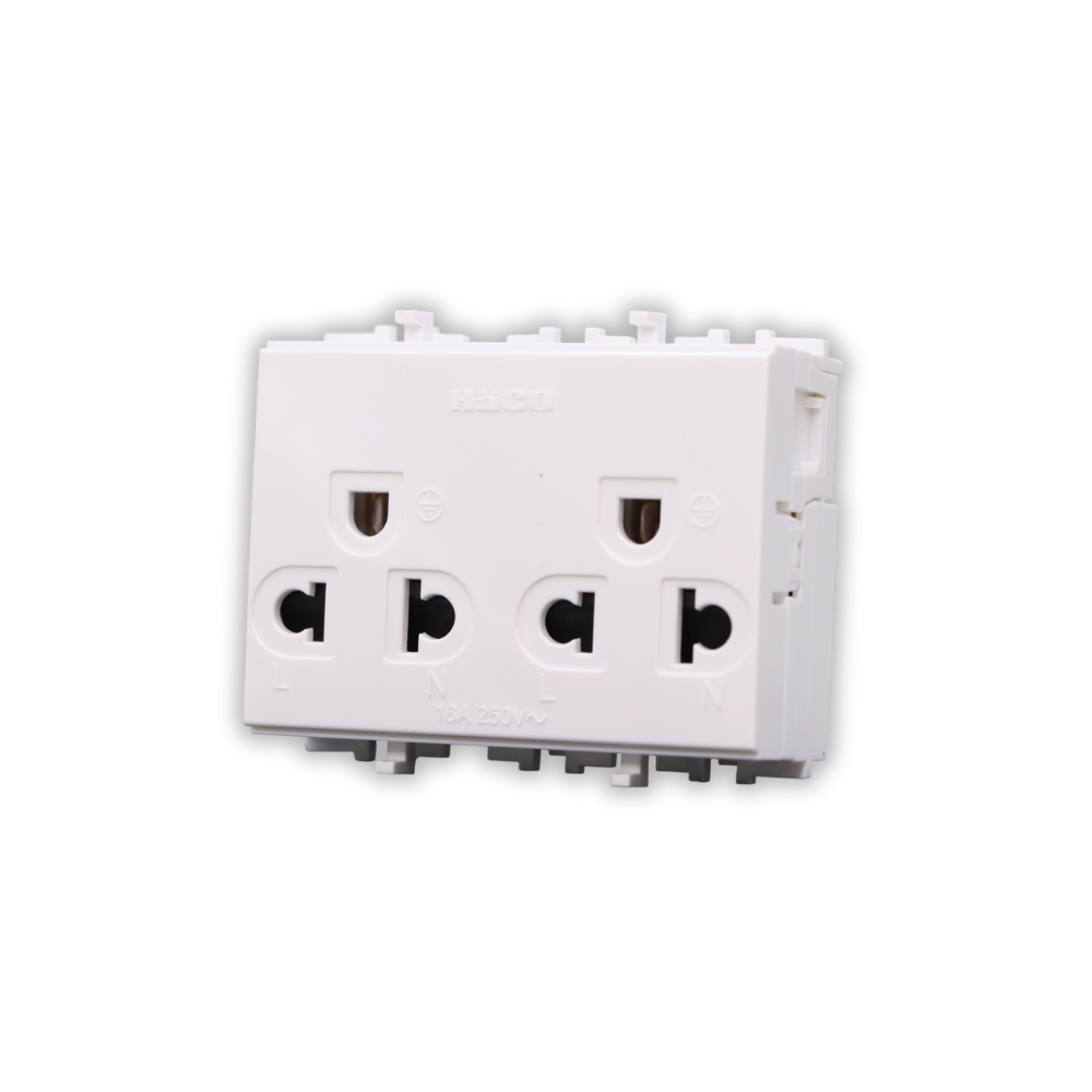 Single 3 Pin Euro-American Socket
