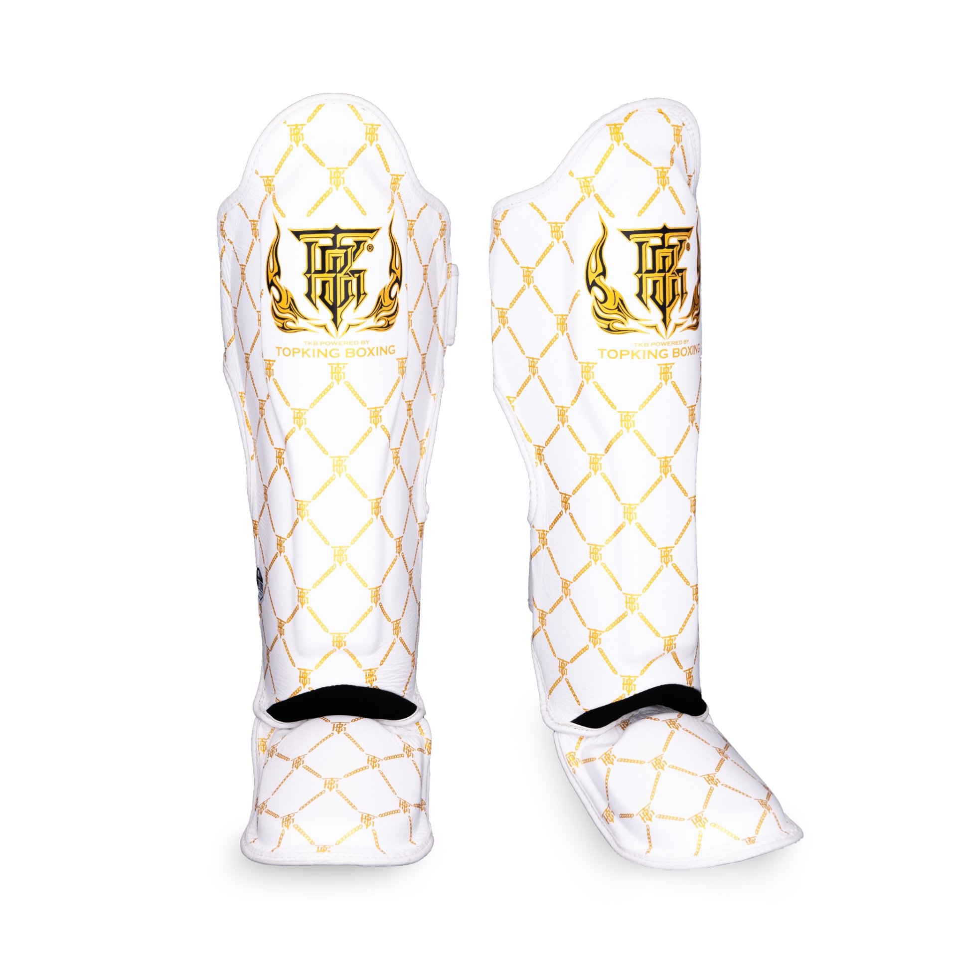 TOPKING SHIN GUARDS WHITE GOLD CHAIN