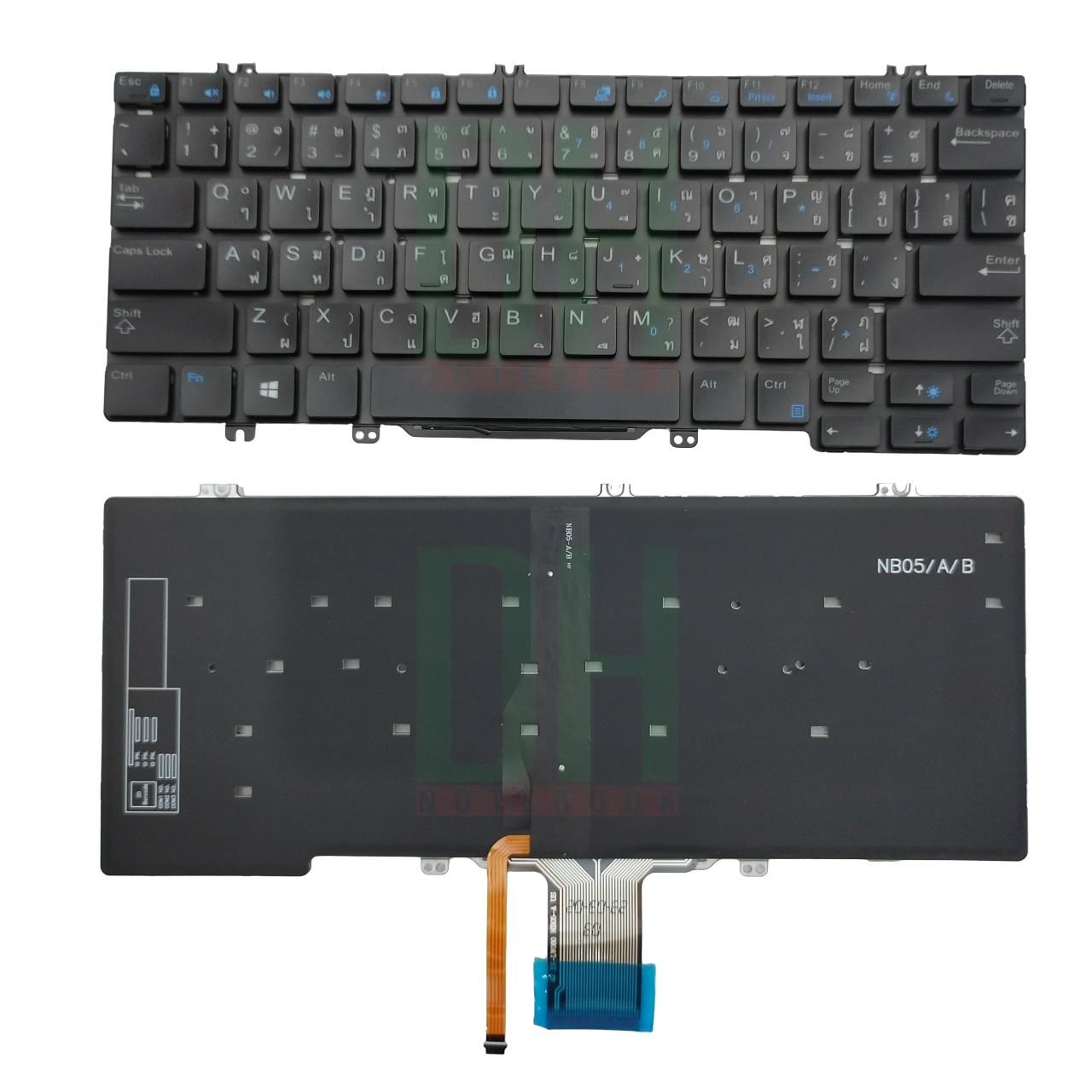 แป้นพิมพ์ คีย์บอร์ดโน๊ตบุ๊ค Dell Latitude 5289, 5290, 7280, 7290, 7390 ...