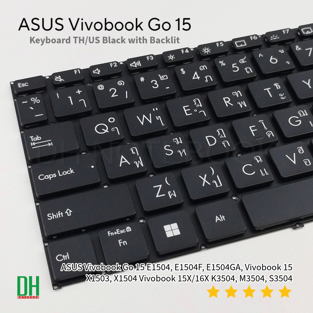 อะไหล่คีย์บอร์ด OEM คุณภาพสูงสำหรับ ASUS Vivobook Go 15 E1504, E1504F ...