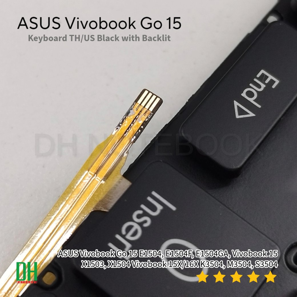 อะไหล่คีย์บอร์ด OEM คุณภาพสูงสำหรับ ASUS Vivobook Go 15 E1504, E1504F ...