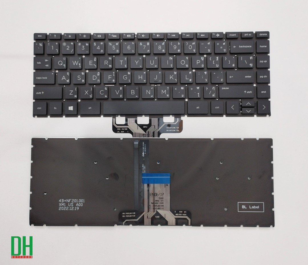 แป้นพิมพ์ คีย์บอร์ดโน๊ตบุ๊ค HP Pavilion X360 14-CE, 14-CK, 14-CD, 14-CM ...