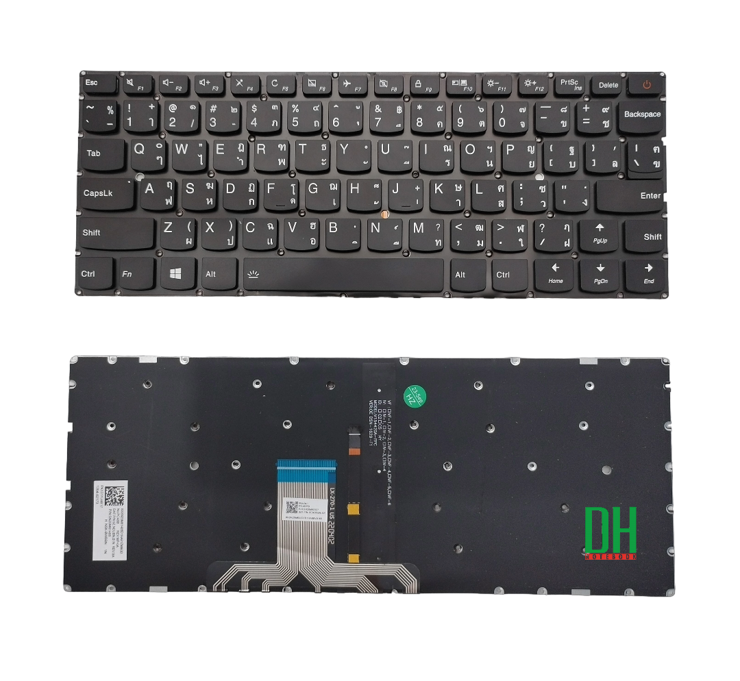 แป้นพิมพ์ คีย์บอร์ดโน๊ตบุ๊ค Lenovo IdeaPad 710S-13IKB, 710S-13ISK, 510S ...
