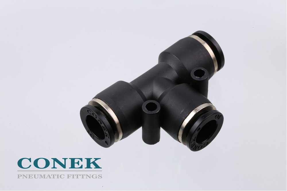 PE Union Tee (fitting ลม 3 ทาง) - pneumaengineering