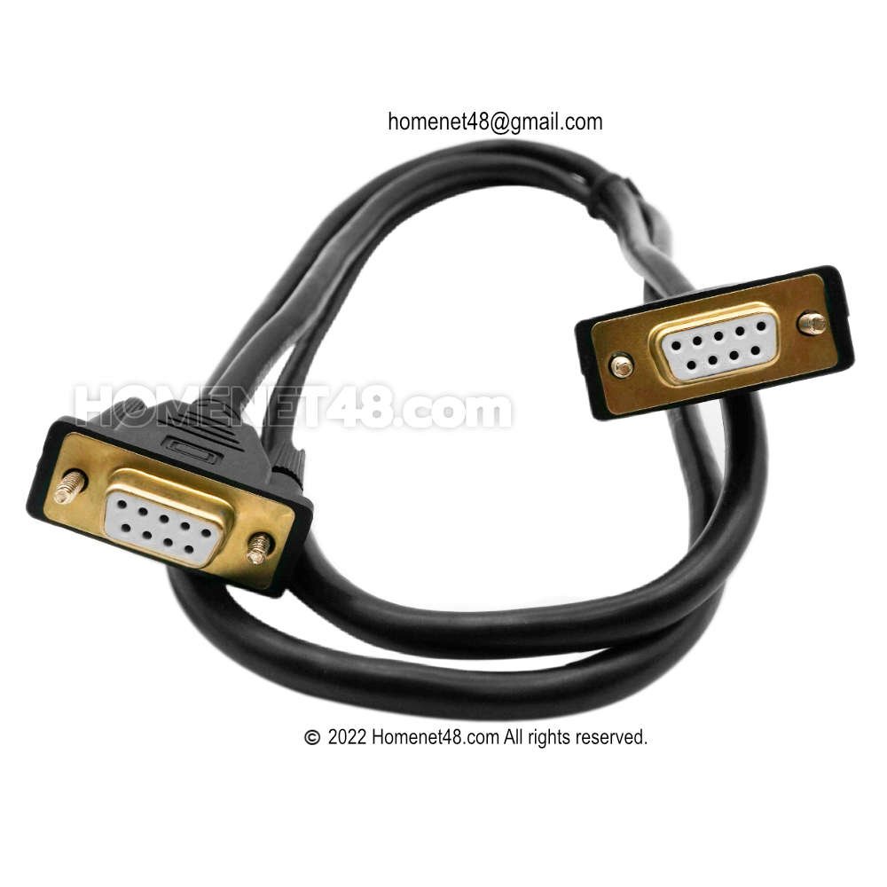 สาย RS232 Serial Port DB9 หัวทอง เข้าหัวแบบตรง - homenet48