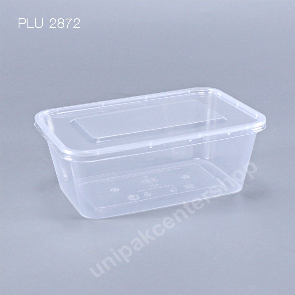 กล่องอาหาร 1 ช่อง PP ใส_INJ 840 ml + ฝา PP ใส_THF - unipakcentershop