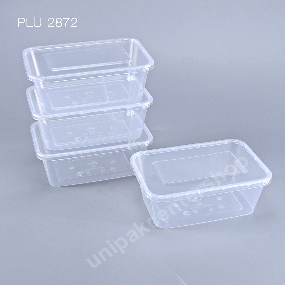 กล่องอาหาร 1 ช่อง PP ใส_INJ 840 ml + ฝา PP ใส_THF - unipakcentershop