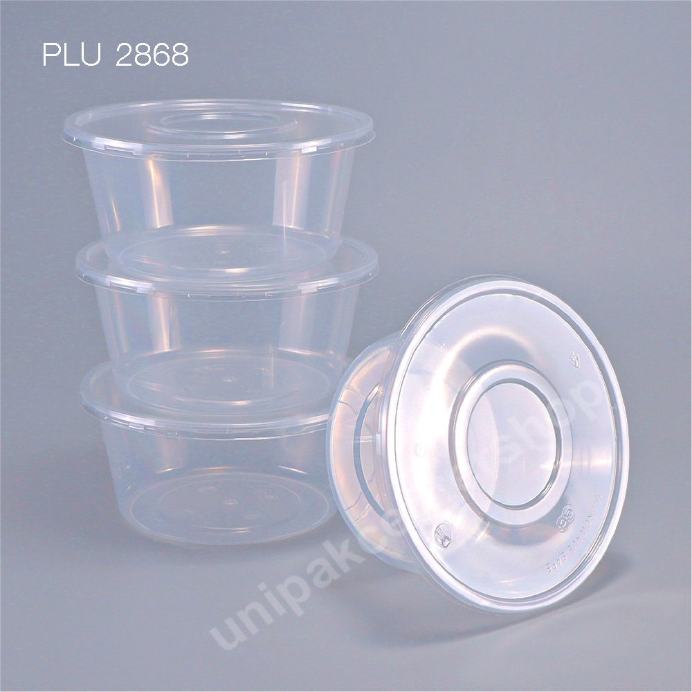 กล่องอาหารกลม PP ใส_INJ 750 cc + ฝา PP ใส_THF (EICI)