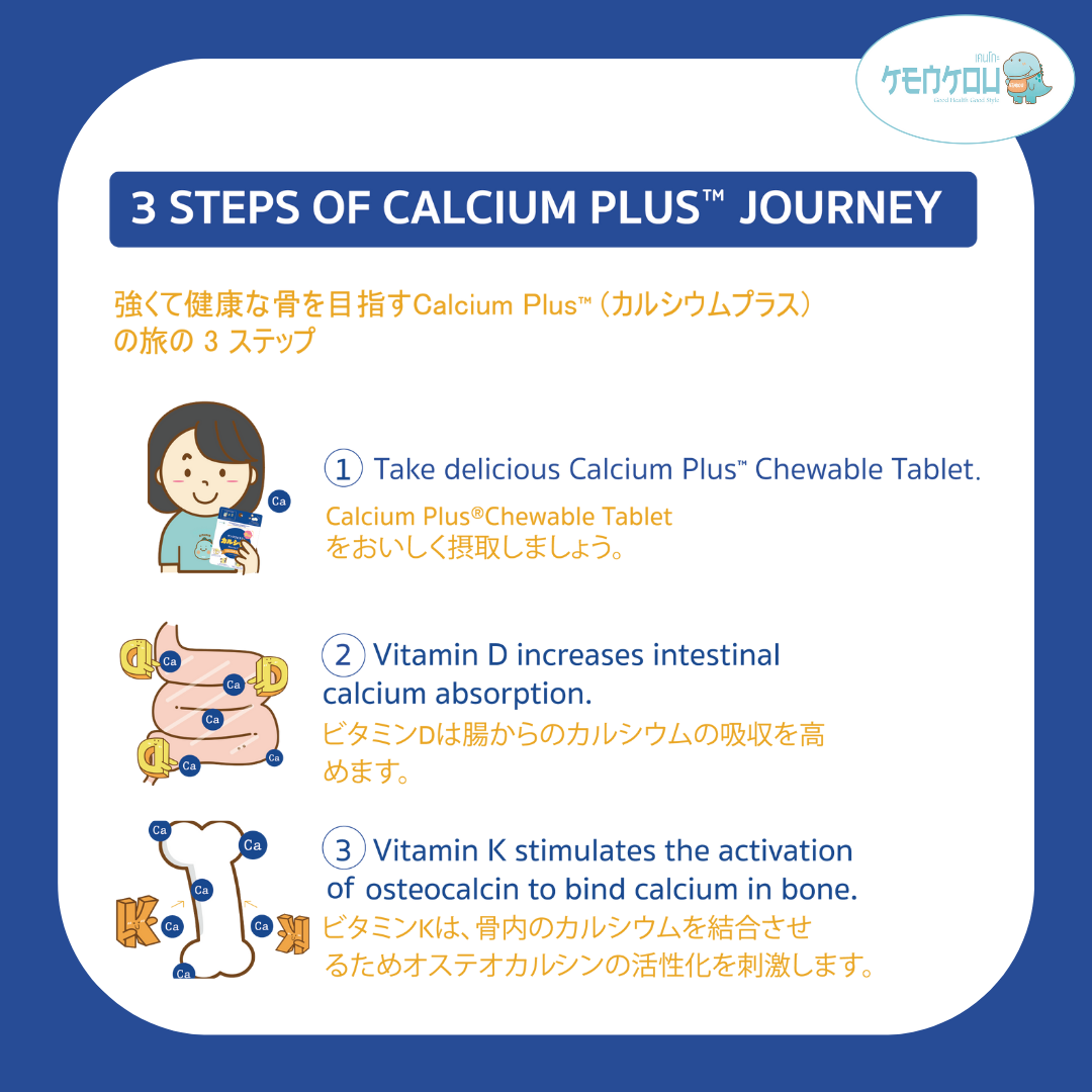 Calcium Plus Chewable Tablet, No added sucrose, New Zealand Milk Flavor ...
