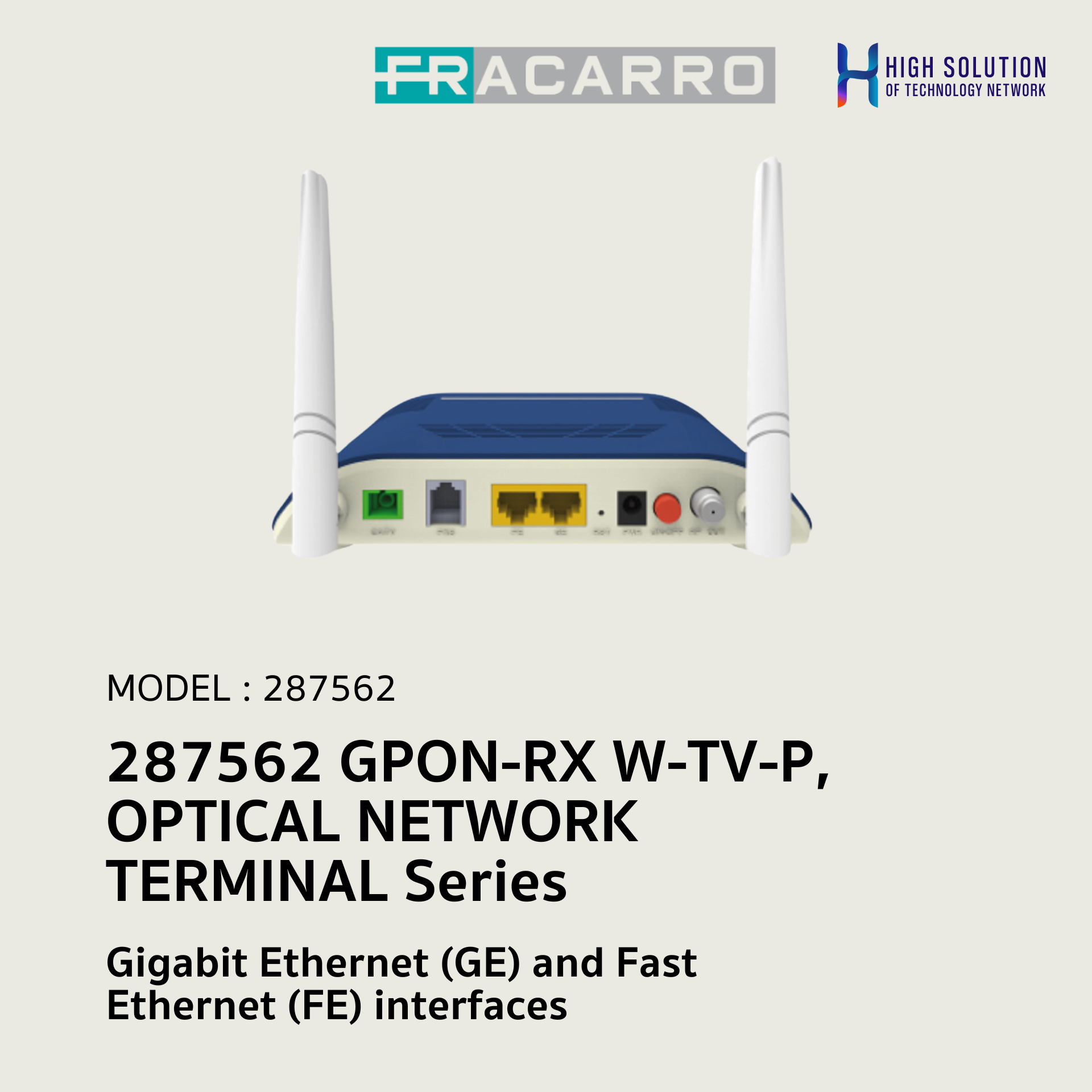 287562 GPON-RX W-TV-P, OPTICAL NETWORK TERMINAL Series - hstn