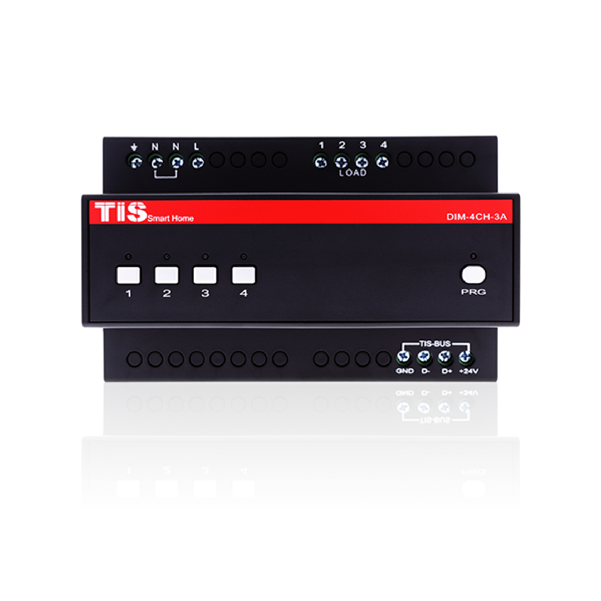 DIM-4CH-3A, TIS, 4CH Leading Edge Dimmer - IoT Smart Automation System