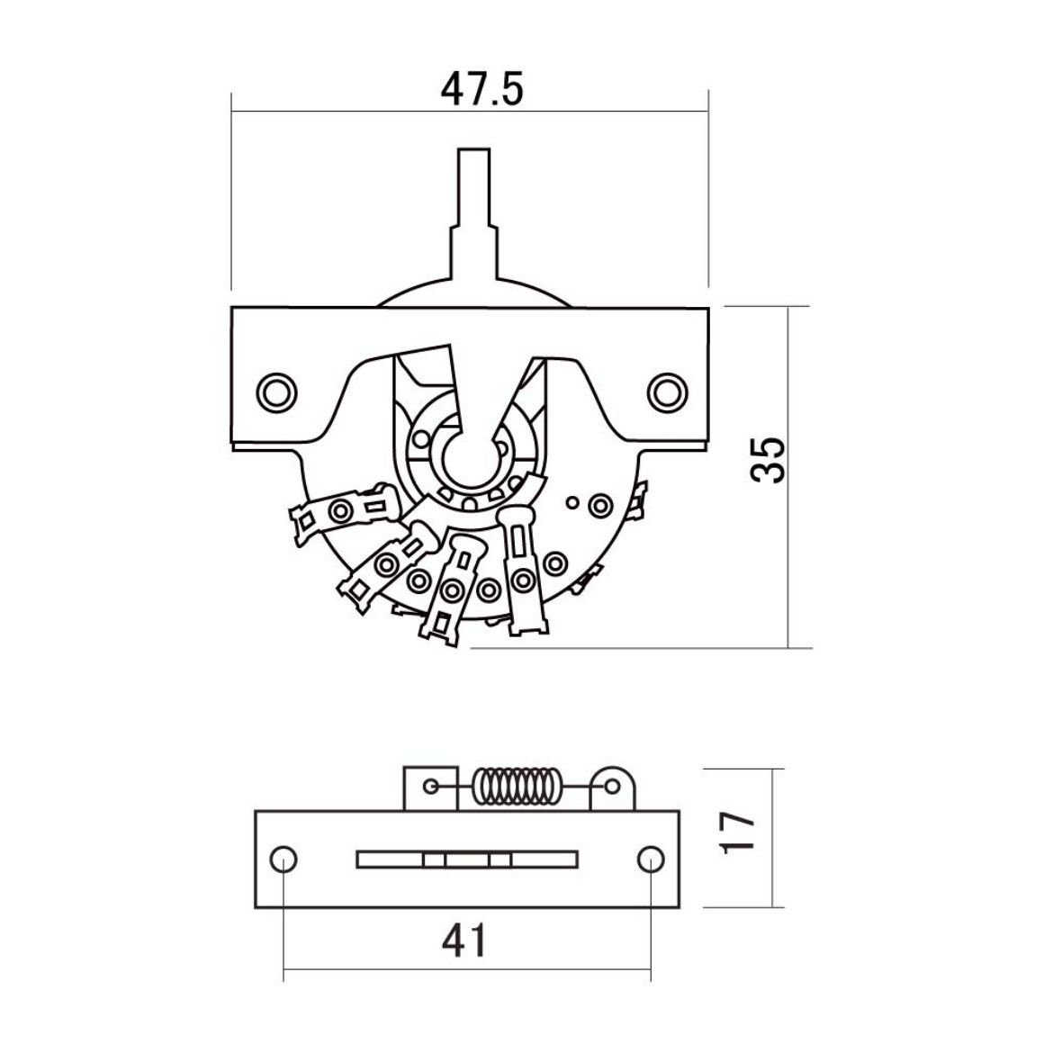 UW - 3 Way Pickup Selector Lever Switch (Made In Japan)