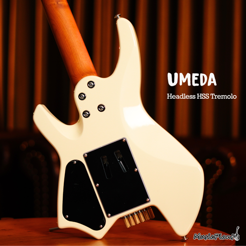 Umeda - Headless Guitar HSS 2 Point Poles Tremolo Bridge (2.8 Kgs)