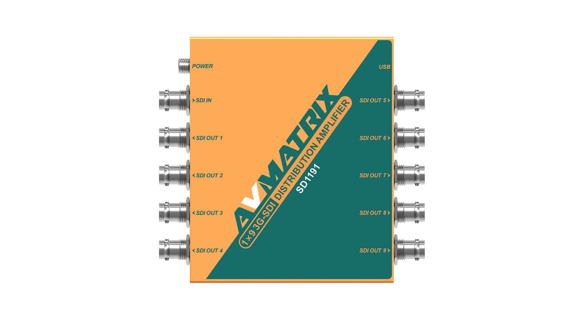 SD1191 : 1 Input × 9 Output 3G SDI Reclocking Distribution Amplifier