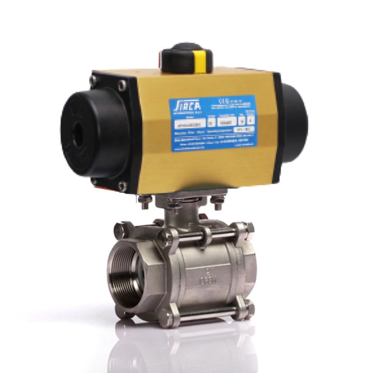 SIRCA Actuator + Ball Valve 3-PC หัวขับลมประกอบกับบอลวาล์ว