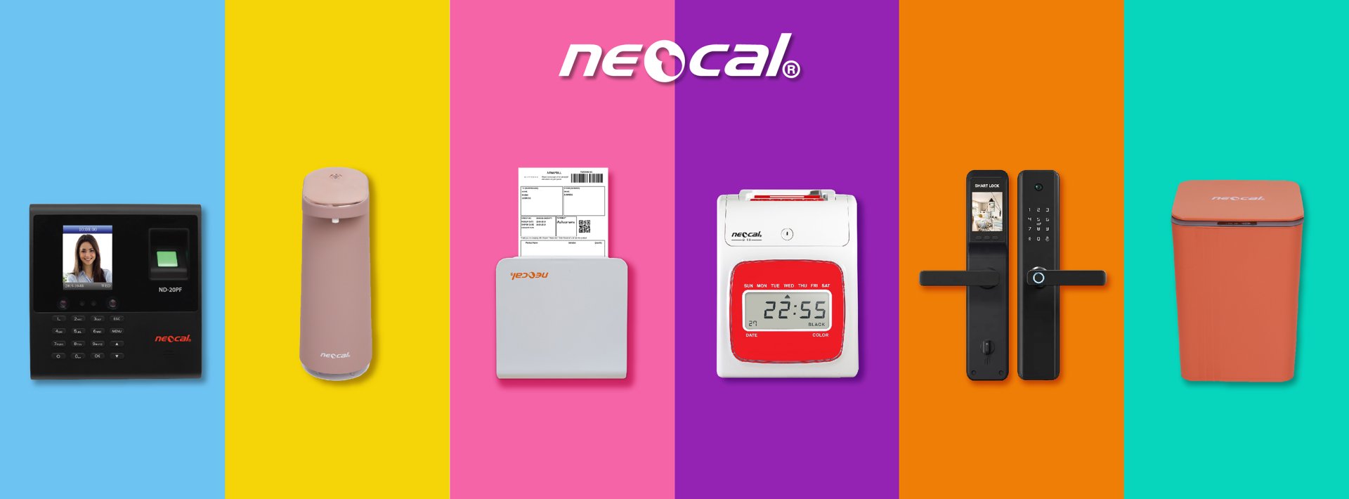 Neocal – เครื่องบันทึกเวลา เครื่องสแกนนิ้วและใบหน้า เครื่องตอกบัตร ครบวงจร