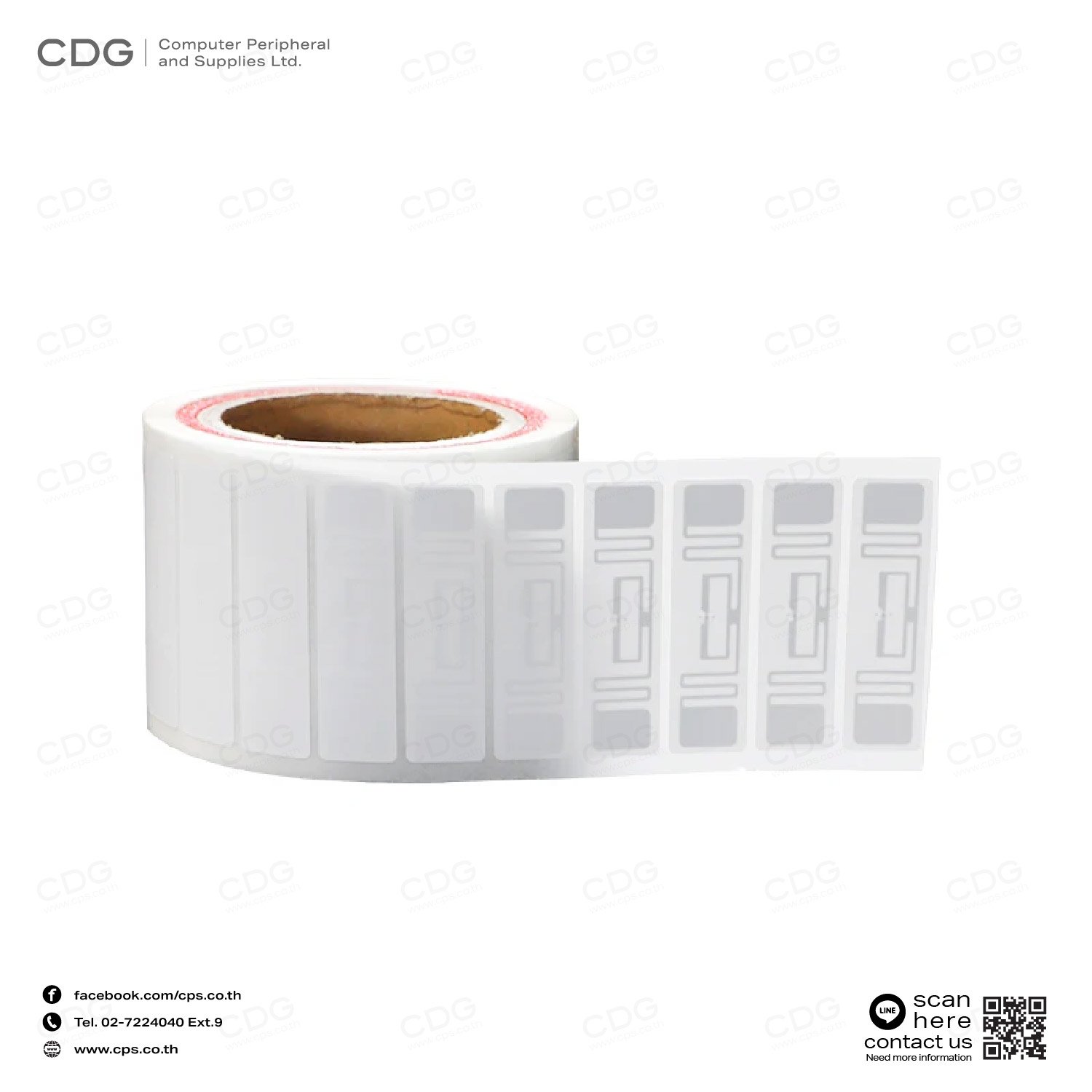 RFID UHF Tag Passive Adhesive Label 73x24mm