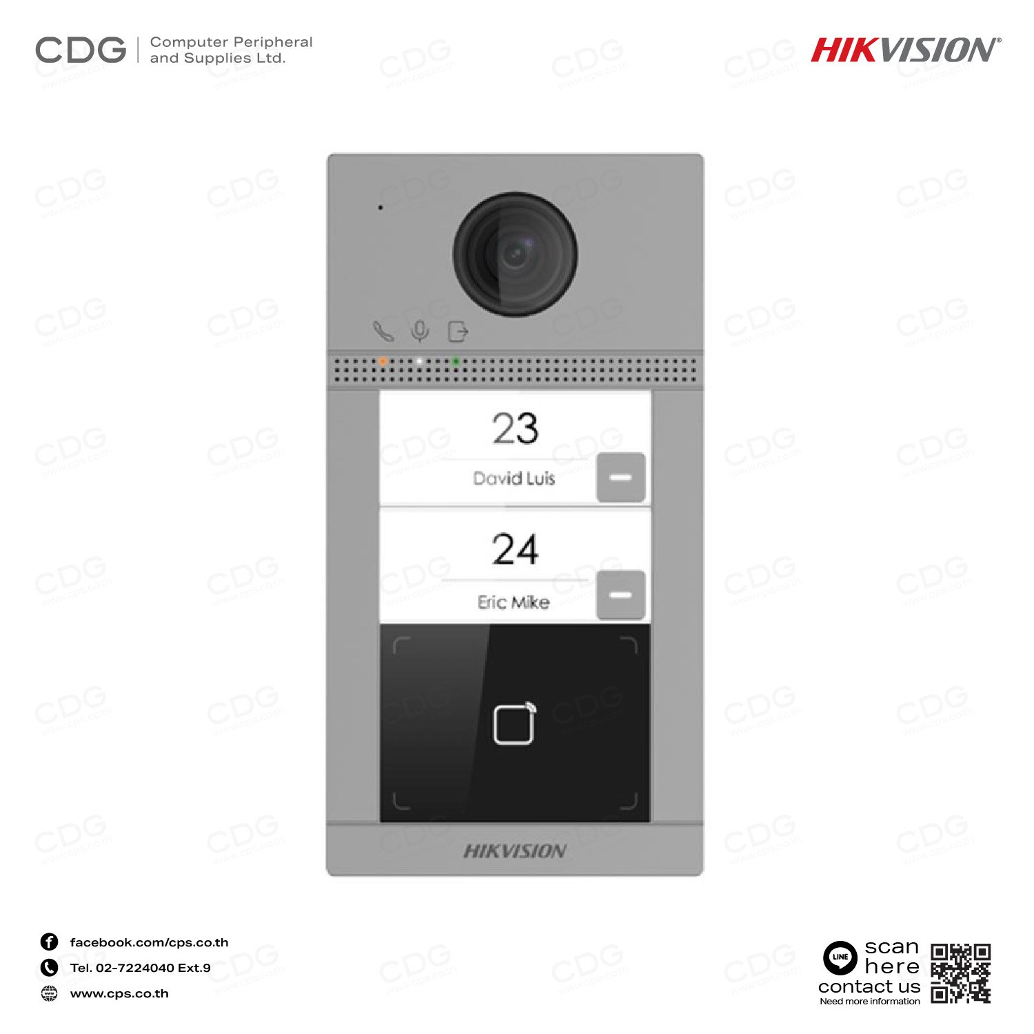 อุปกรณ์อินเตอร์คอม Hikvision IP Video Intercom KH6 Series