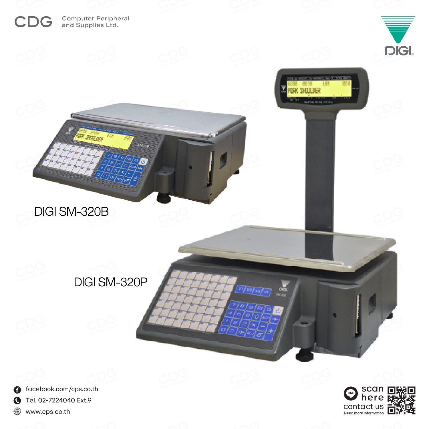 Digital Weight Scale DIGI SM-320 Scales With Printer