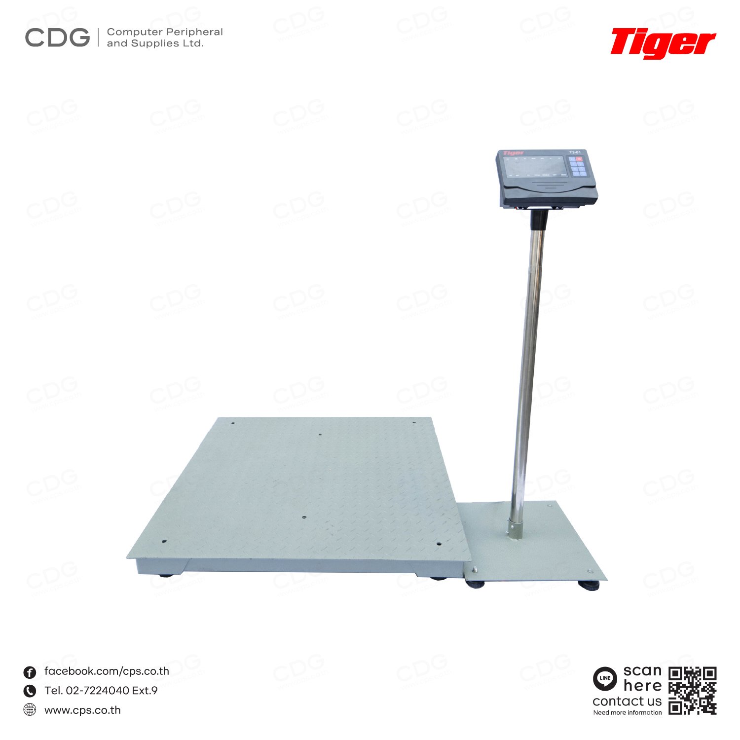 เครื่องชั่งน้ำหนักวางพื้น TIGER TI-01 พิกัด 15 - 5000 กก.