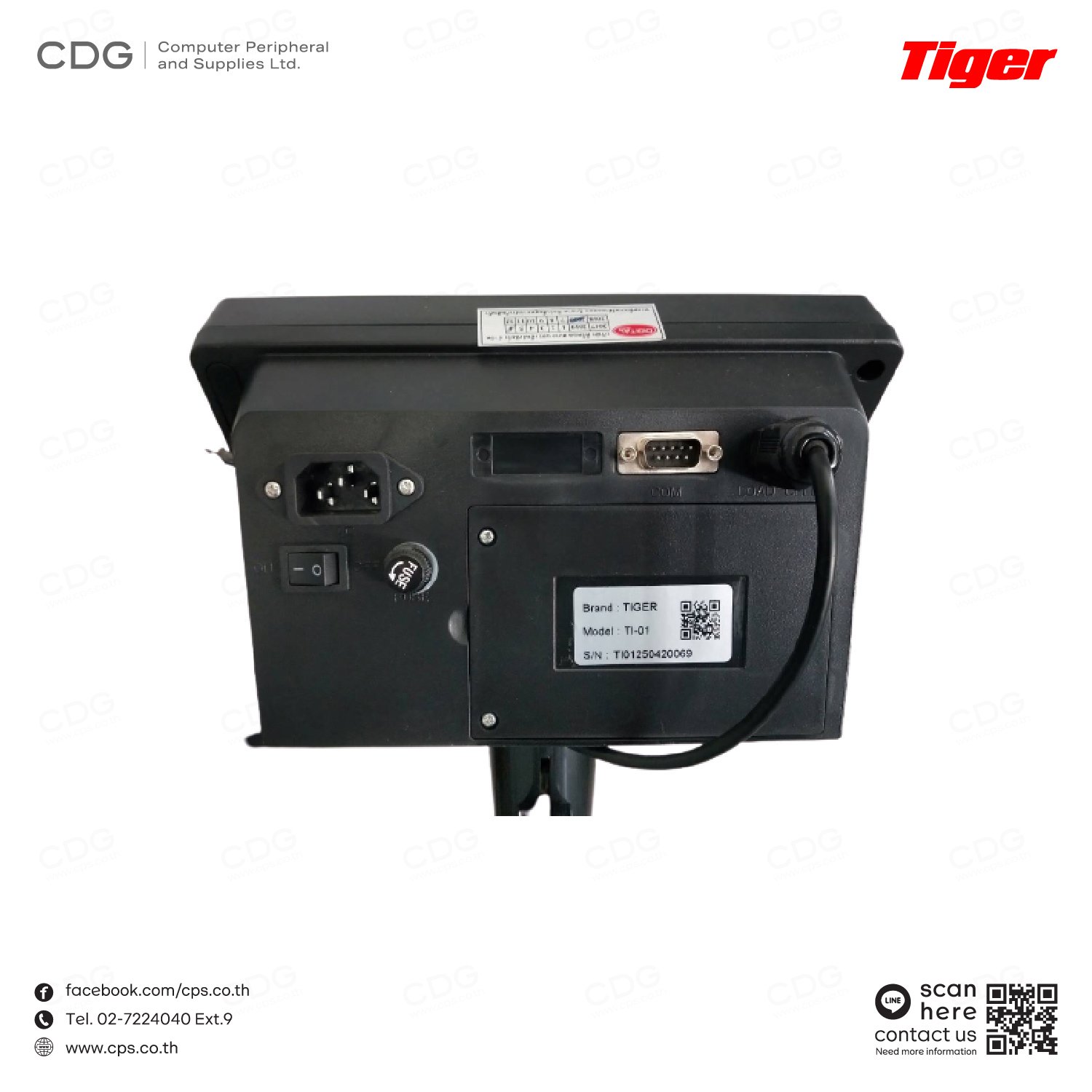 เครื่องชั่งน้ำหนักวางพื้น TIGER TI-01 พิกัด 15 - 5000 กก.