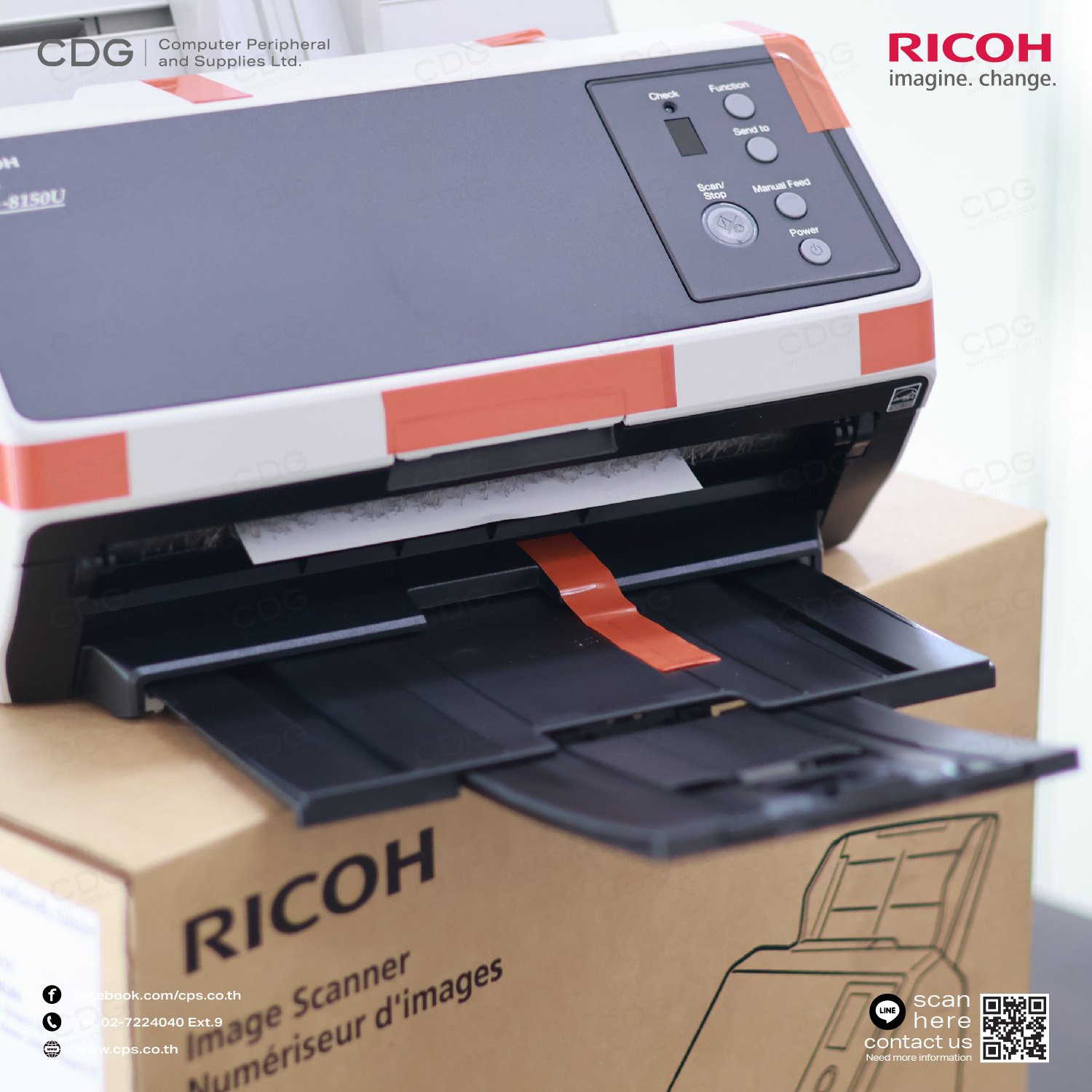 เครื่องสแกนเอกสาร Ricoh (Fujitsu) Image Scanner Fi-8150U