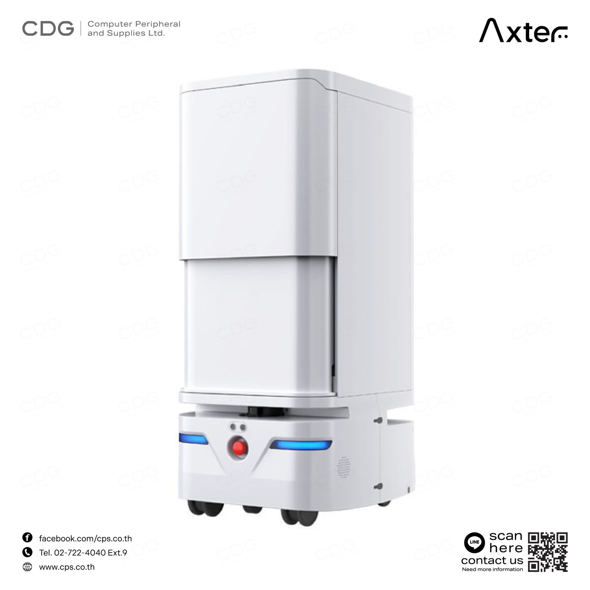 หุ่นยนต์ส่งของ Axter Delivery Robot ขึ้น-ลง บนอาคารอัตโนมัติ