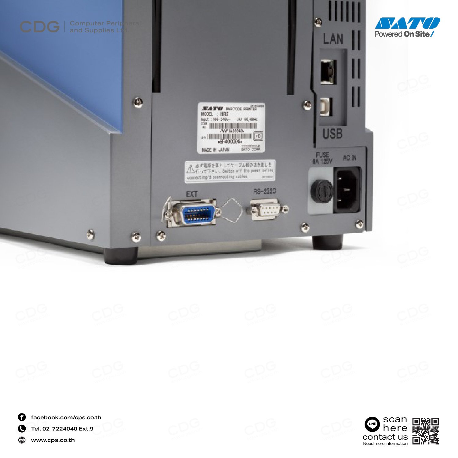 เครื่องพิมพ์บาร์โค้ด Barcode Printer Industrial Sato HR224