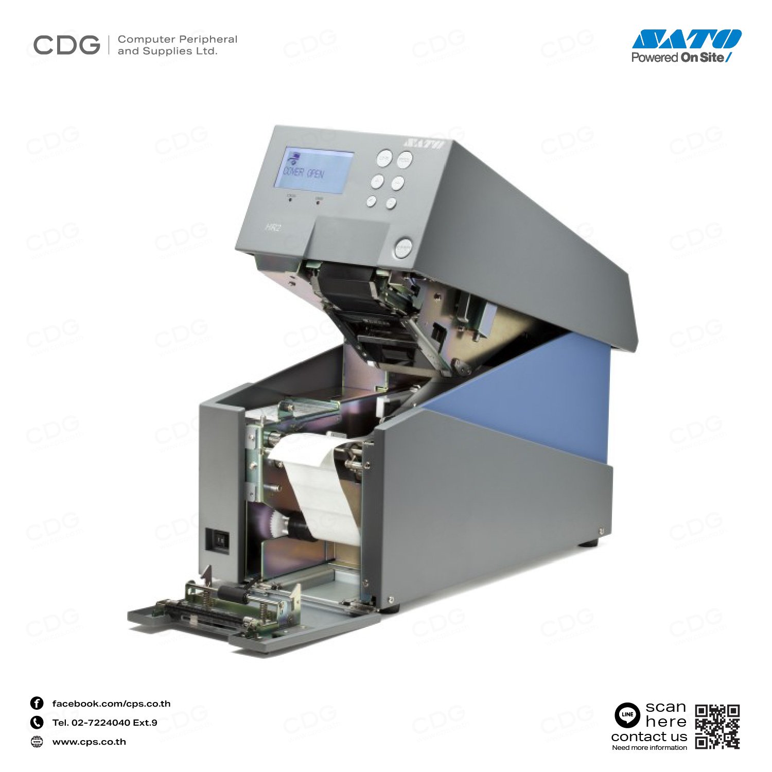 เครื่องพิมพ์บาร์โค้ด Barcode Printer Industrial Sato HR224