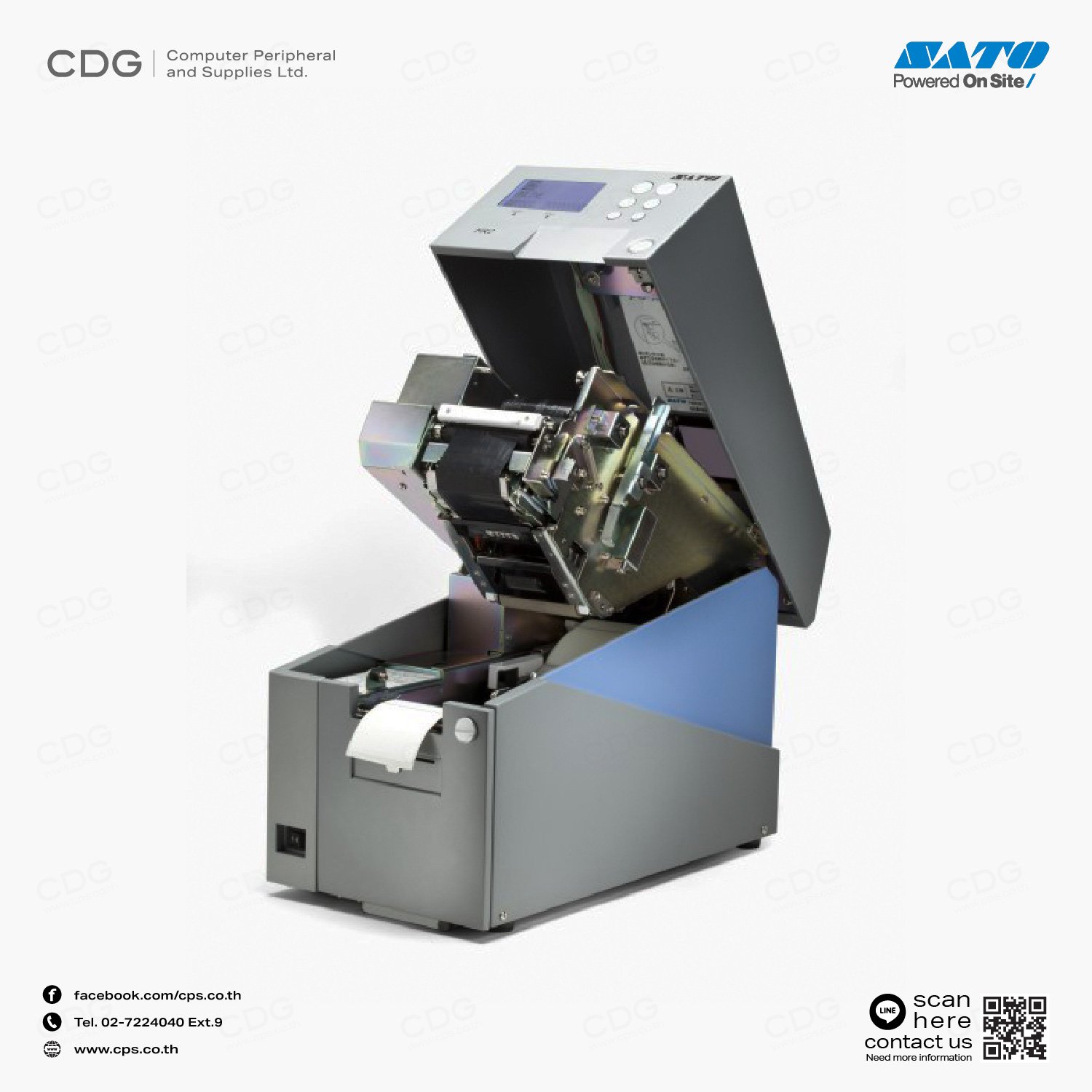 เครื่องพิมพ์บาร์โค้ด Barcode Printer Industrial Sato HR224