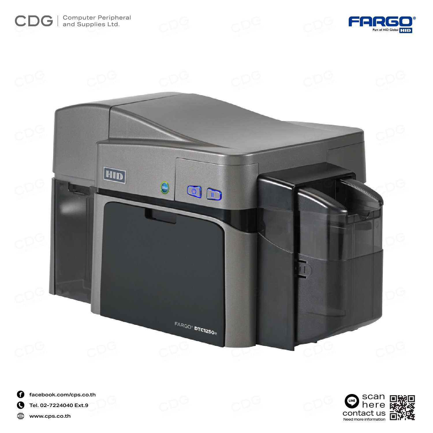 FARGO® DTC1250e ID Direct-to-Card Printer & Encoder