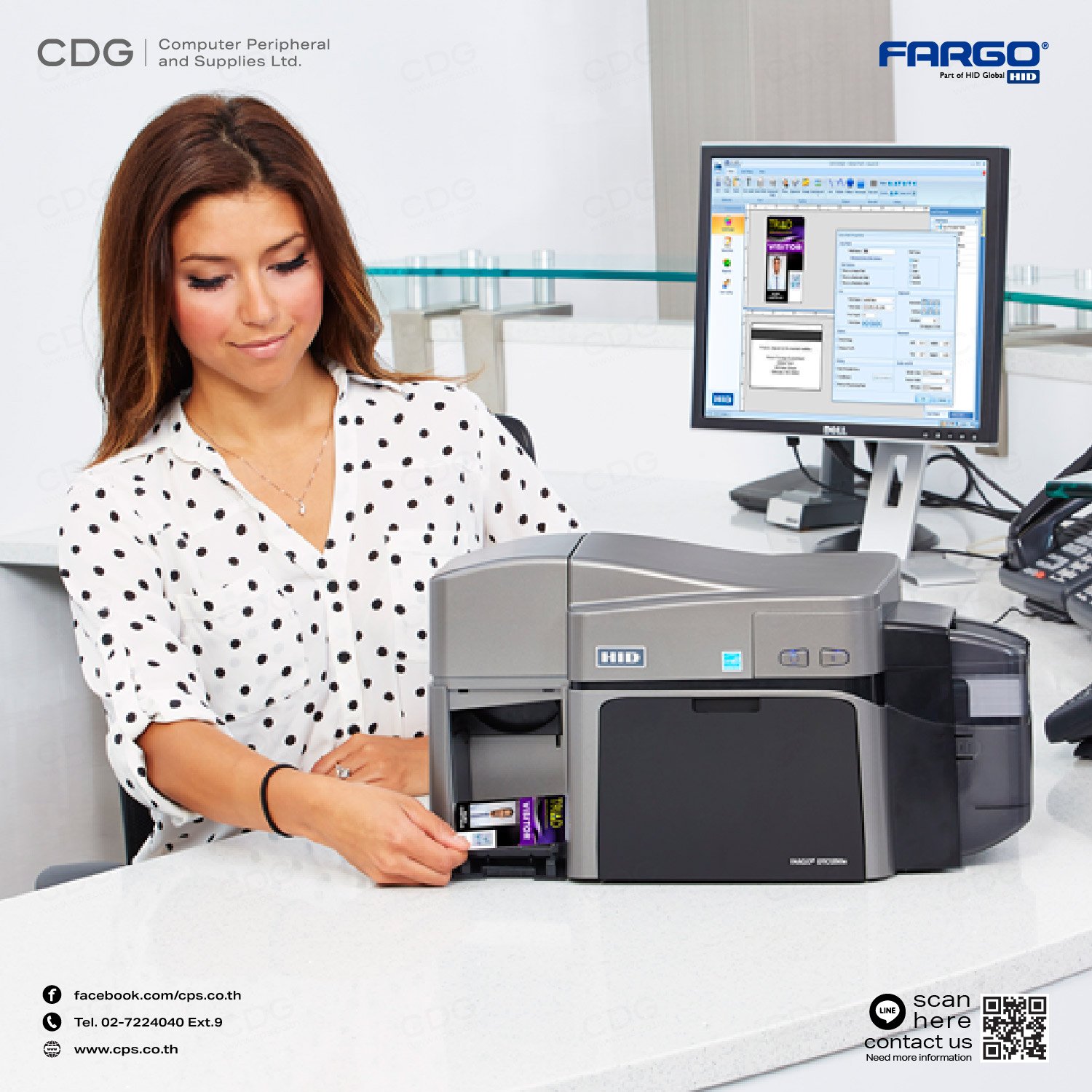 FARGO® DTC1250e ID Direct-to-Card Printer & Encoder